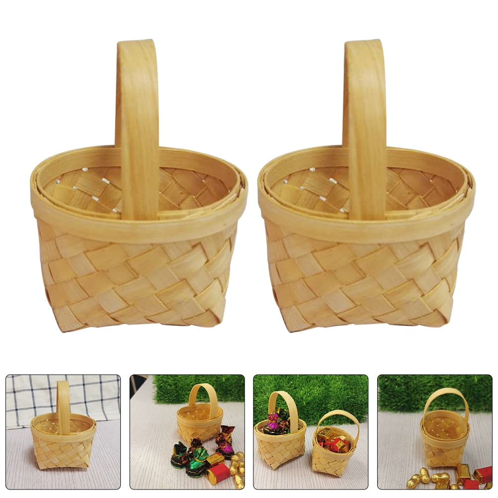 OUNONA 12 Pcs Dollhouse Basket Mini Baskets for Favors Miniature Wicker ...