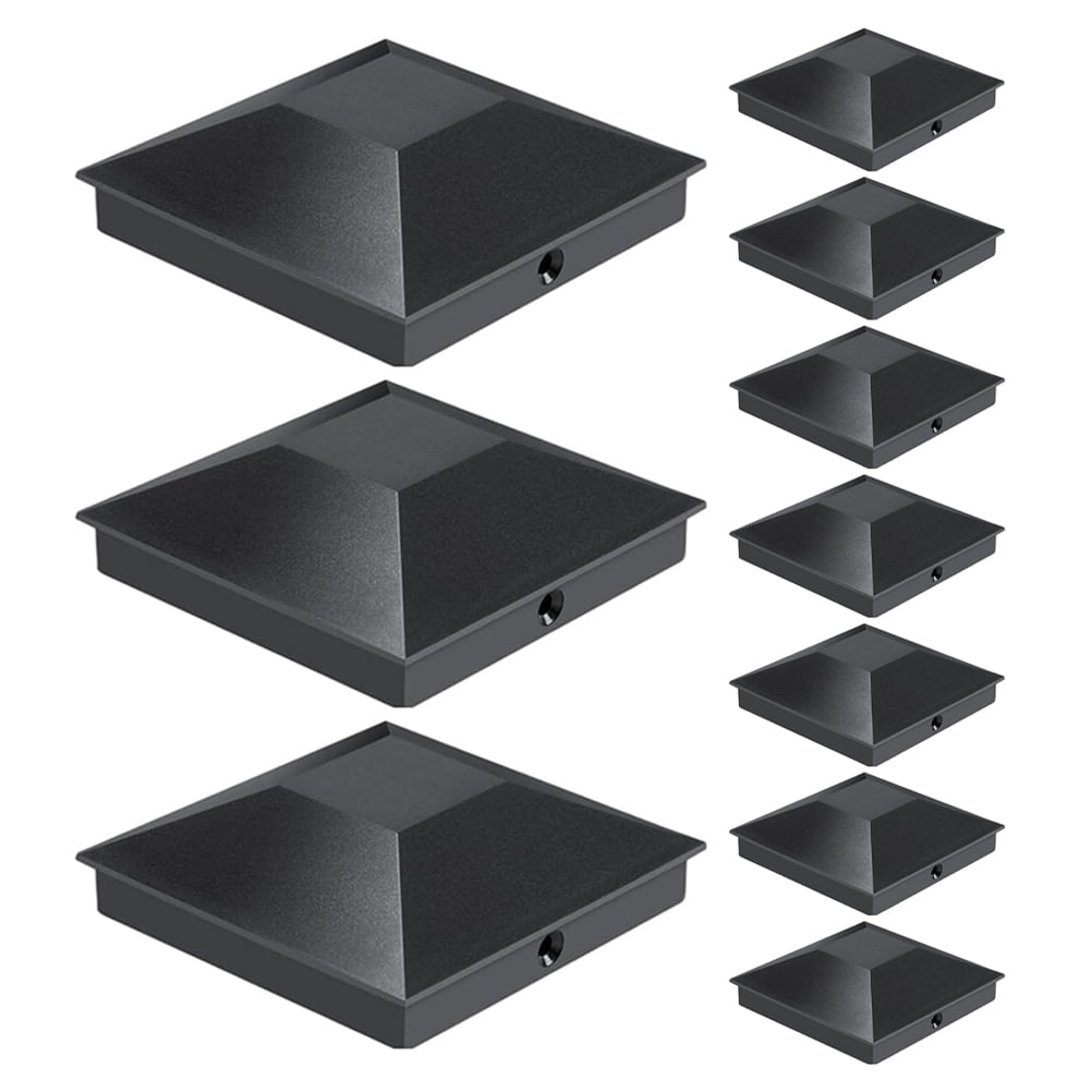 OUNONA 12 Pcs Fence Post Caps Fence Post Cover Deck Post Caps Plastic ...