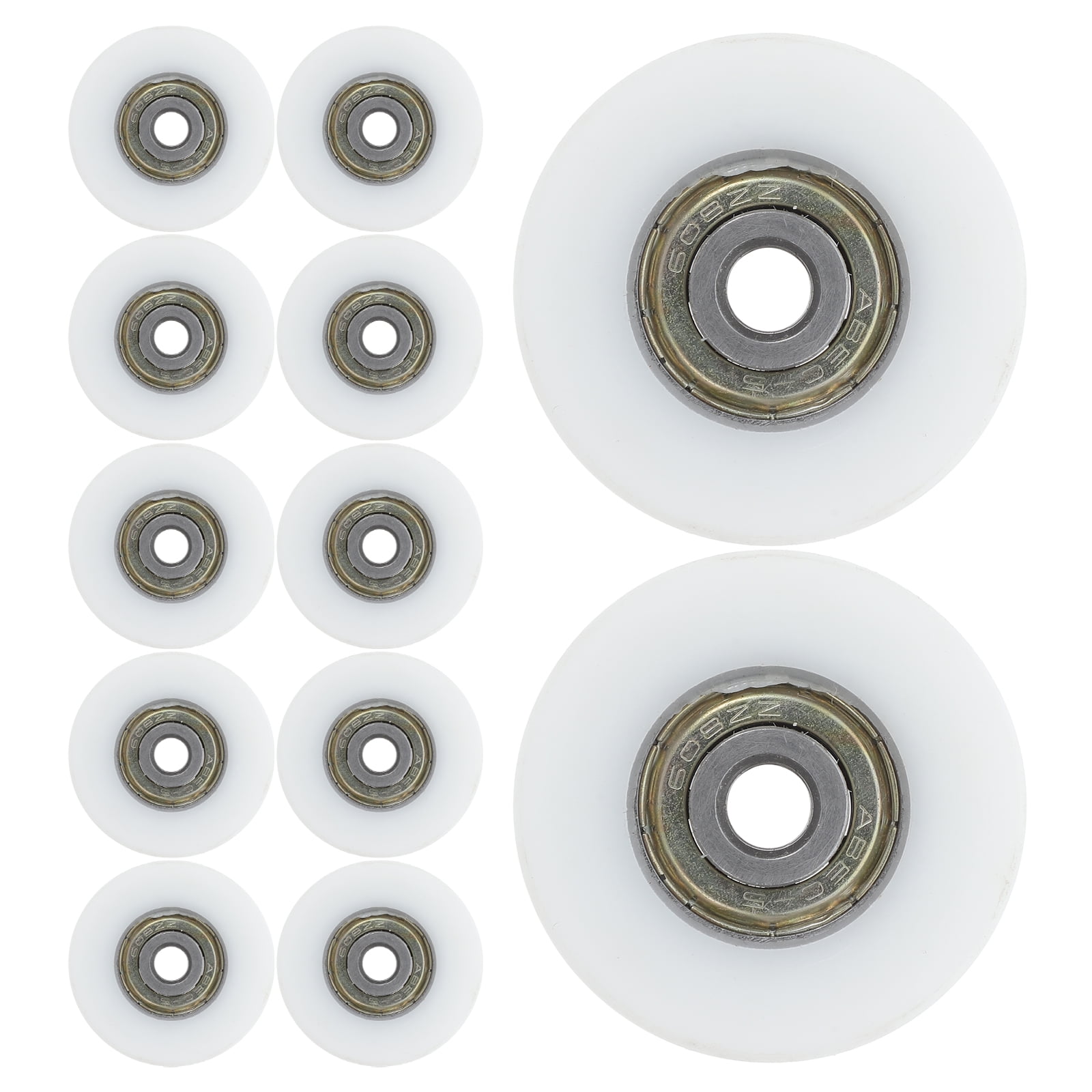 NIYANGLE U Groove Pulley Groove Pulley Wheel White 12Pcs 1.5x1.5x0.37In ...