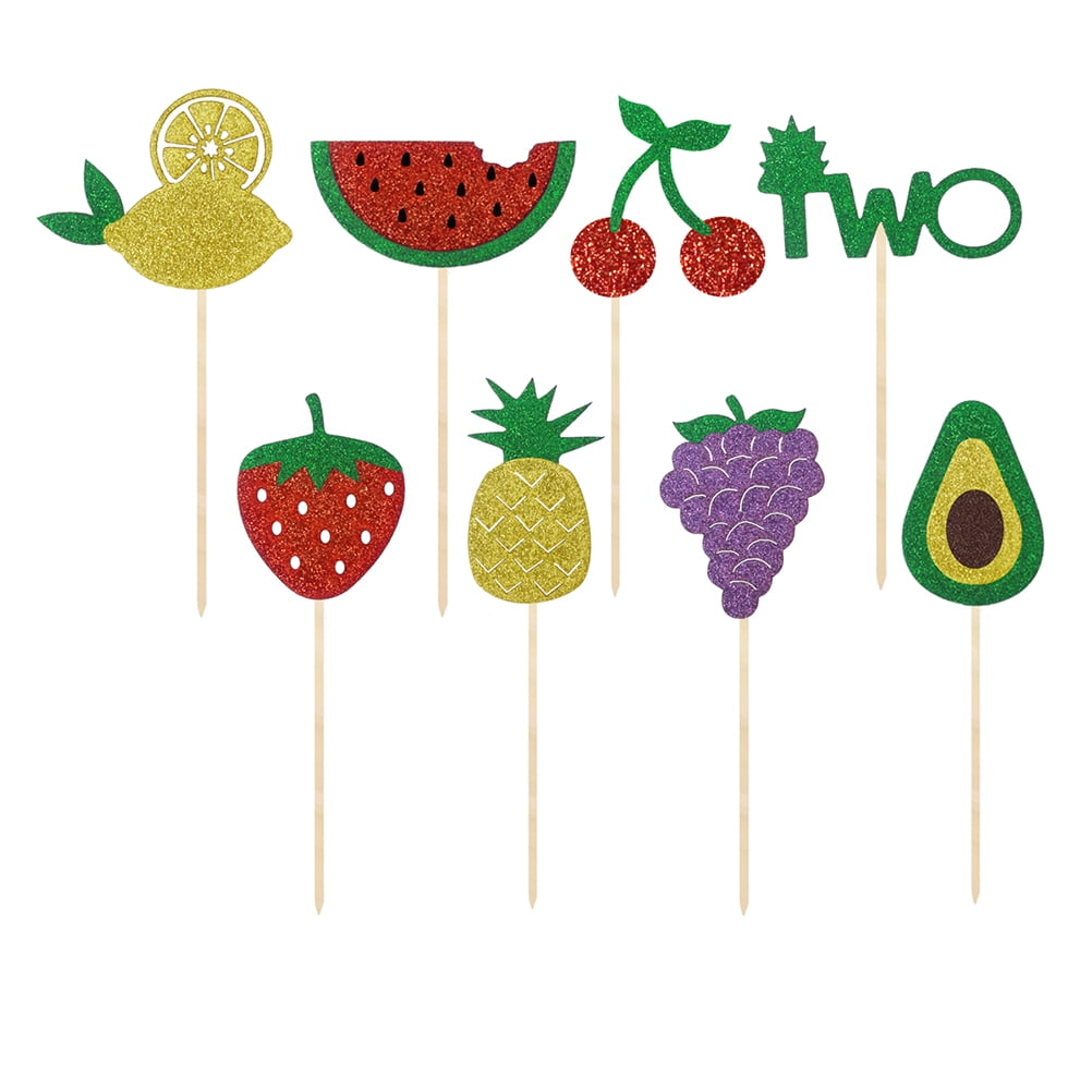 OUNONA 12 Pcs Fruits Cake Topper Appetizer Cupcake Appetizers Pool ...