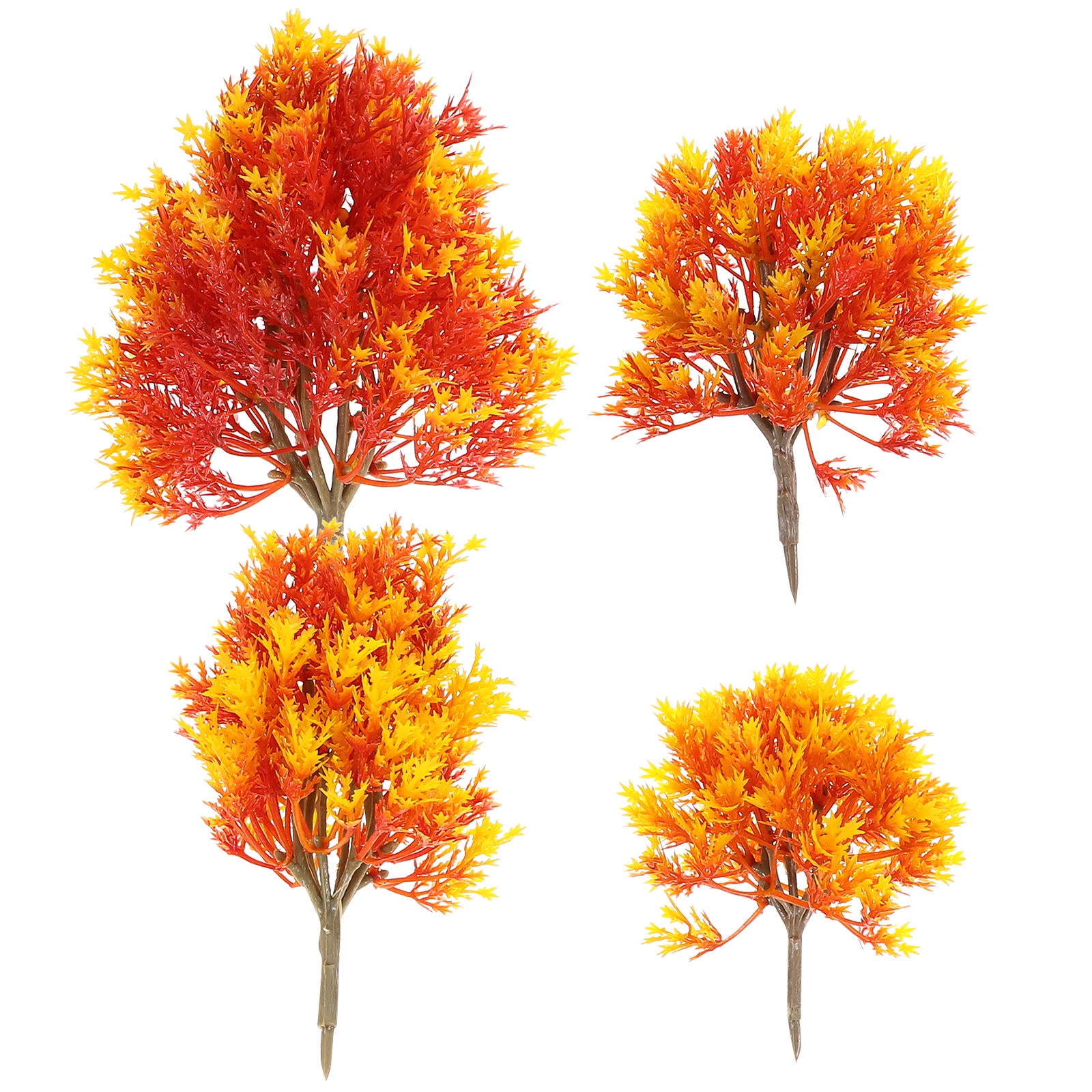 OUNONA 12 Pcs Garden Plastic Maple Model Layout Props Scenery DIY ...