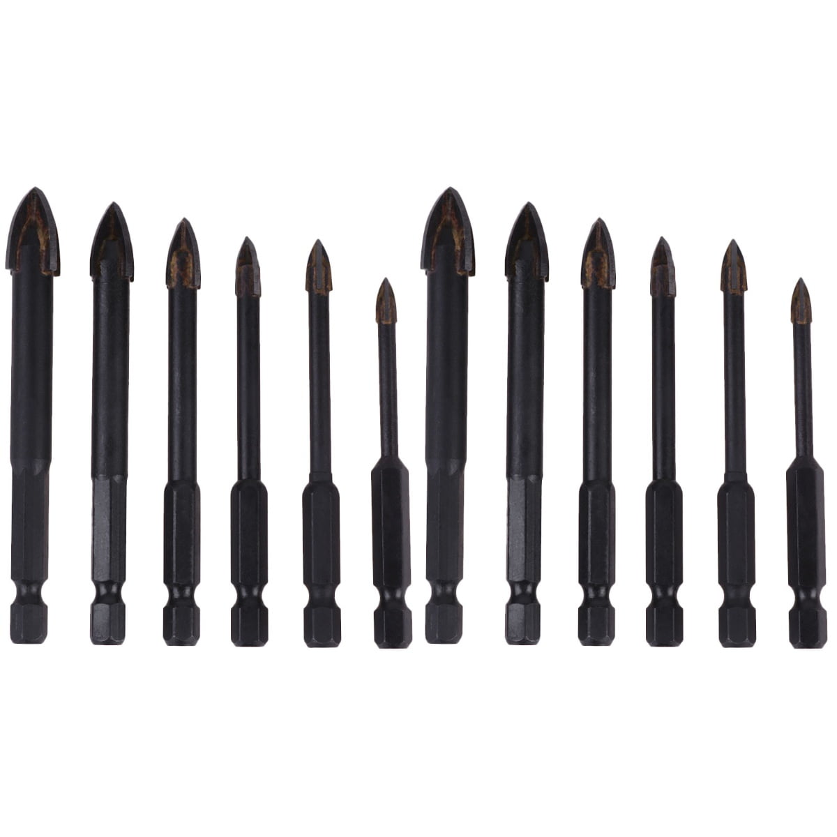 OUNONA 12 Pcs Multi-function Triangular Bit Ceramic Tile Wall Plastic ...