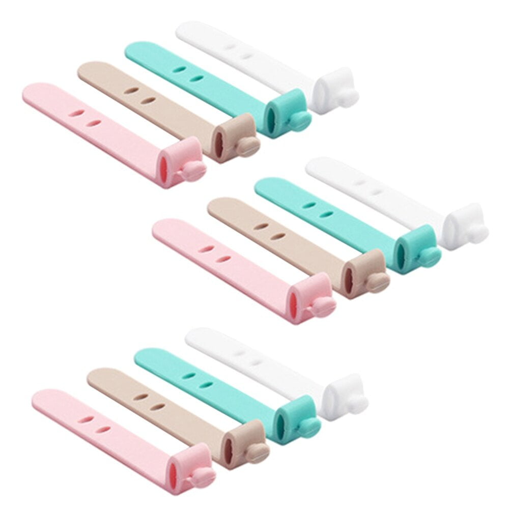 OUNONA 12 Pcs Transparent Cable Bra Cable Holder Desk Cord Organizer ...