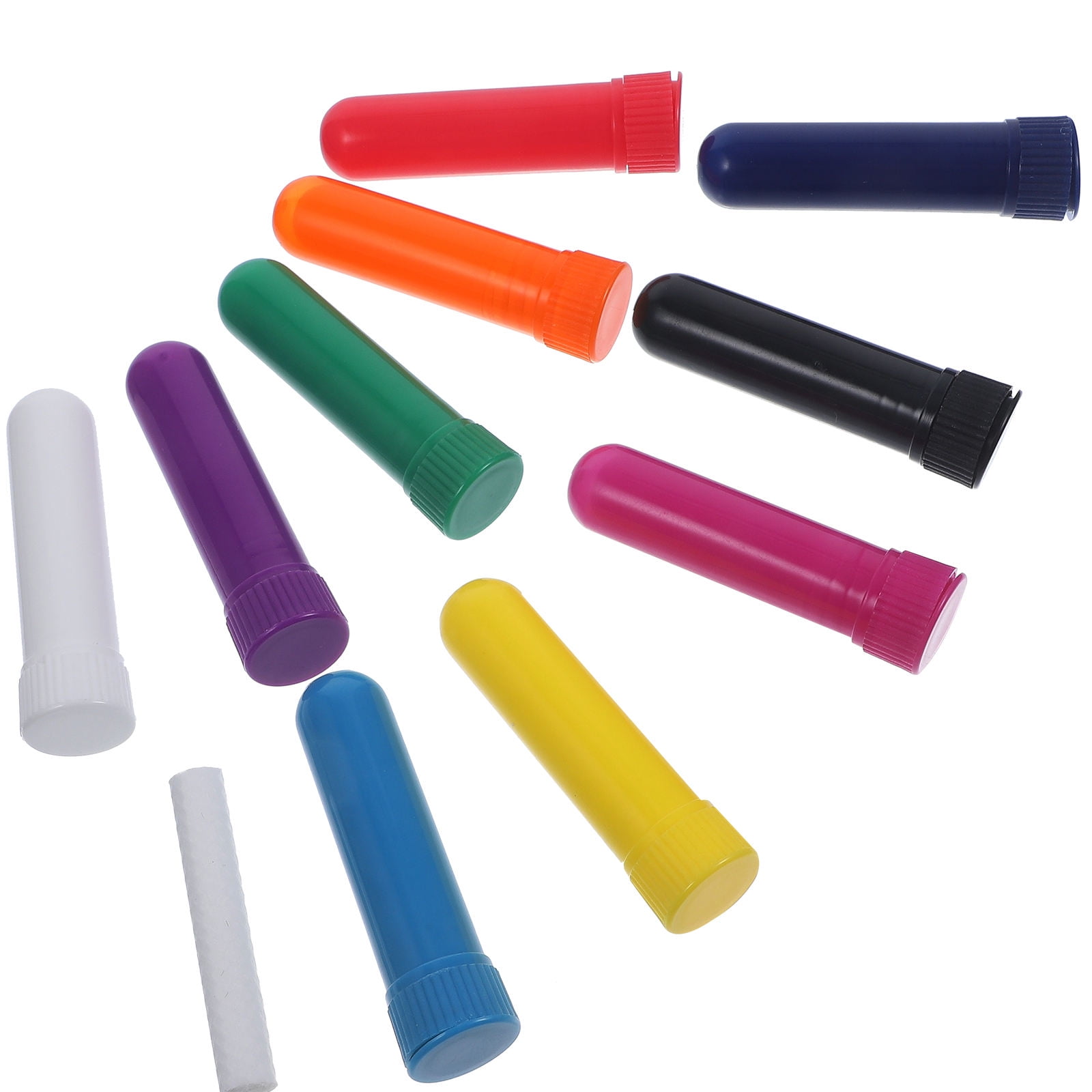 OUNONA 12 Sets Aromatherapy Blank Nasal Tubes Refillable Empty Tubes ...