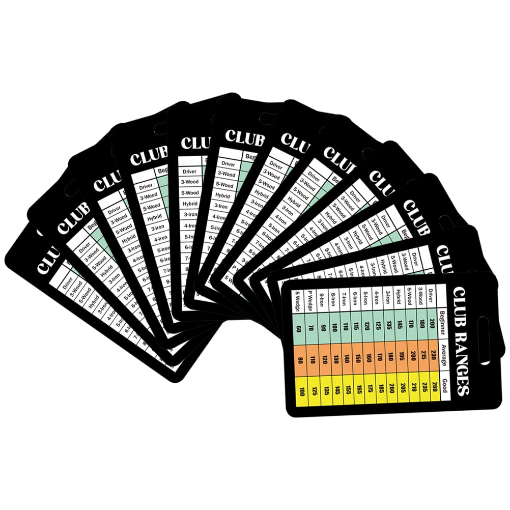 OUNONA 12 Sheet Training Equipment Aid Cards Golf Score Counter Chart ...