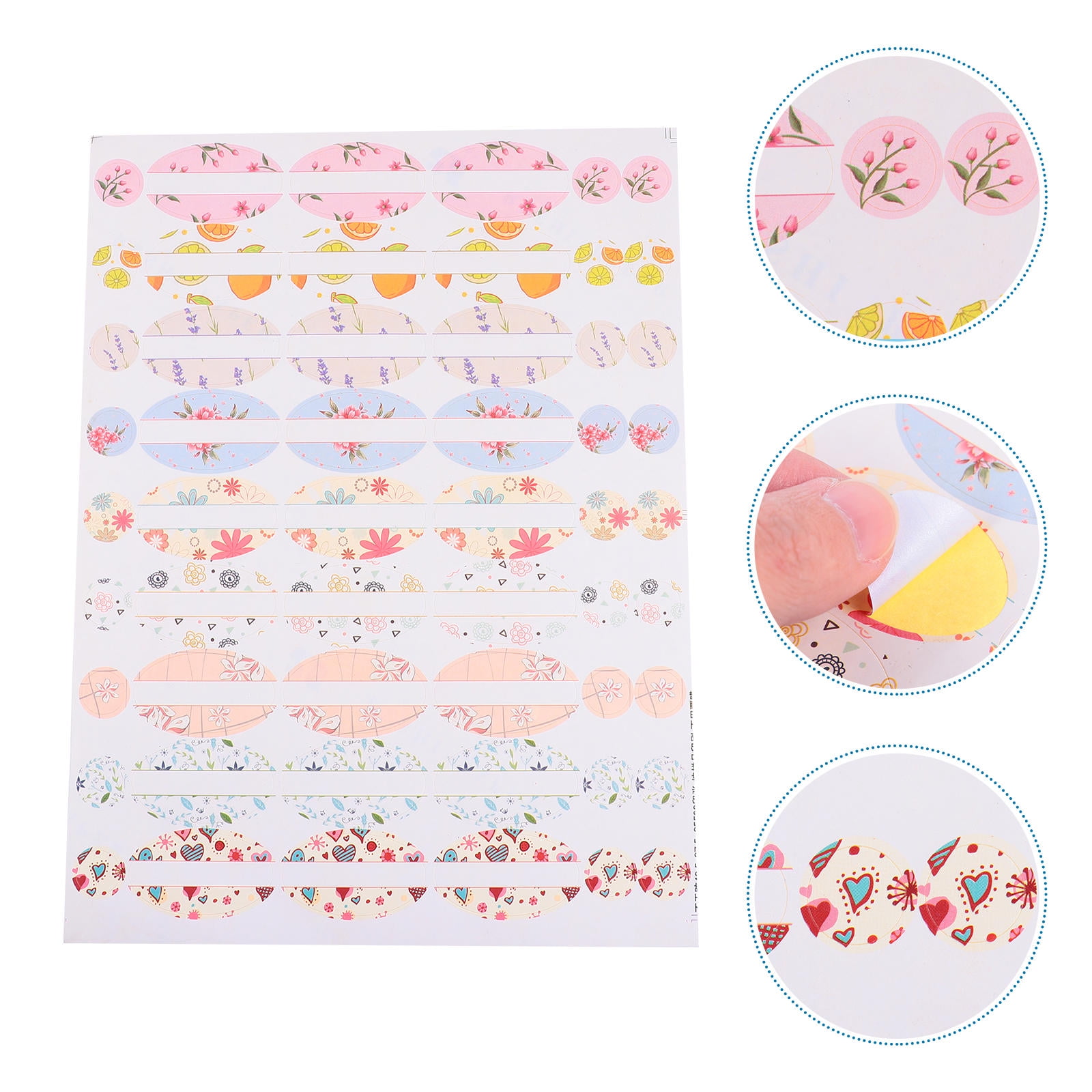 OUNONA 12 Sheets Cosmetic Labels Waterproof Self Adhesive Essential Oil ...