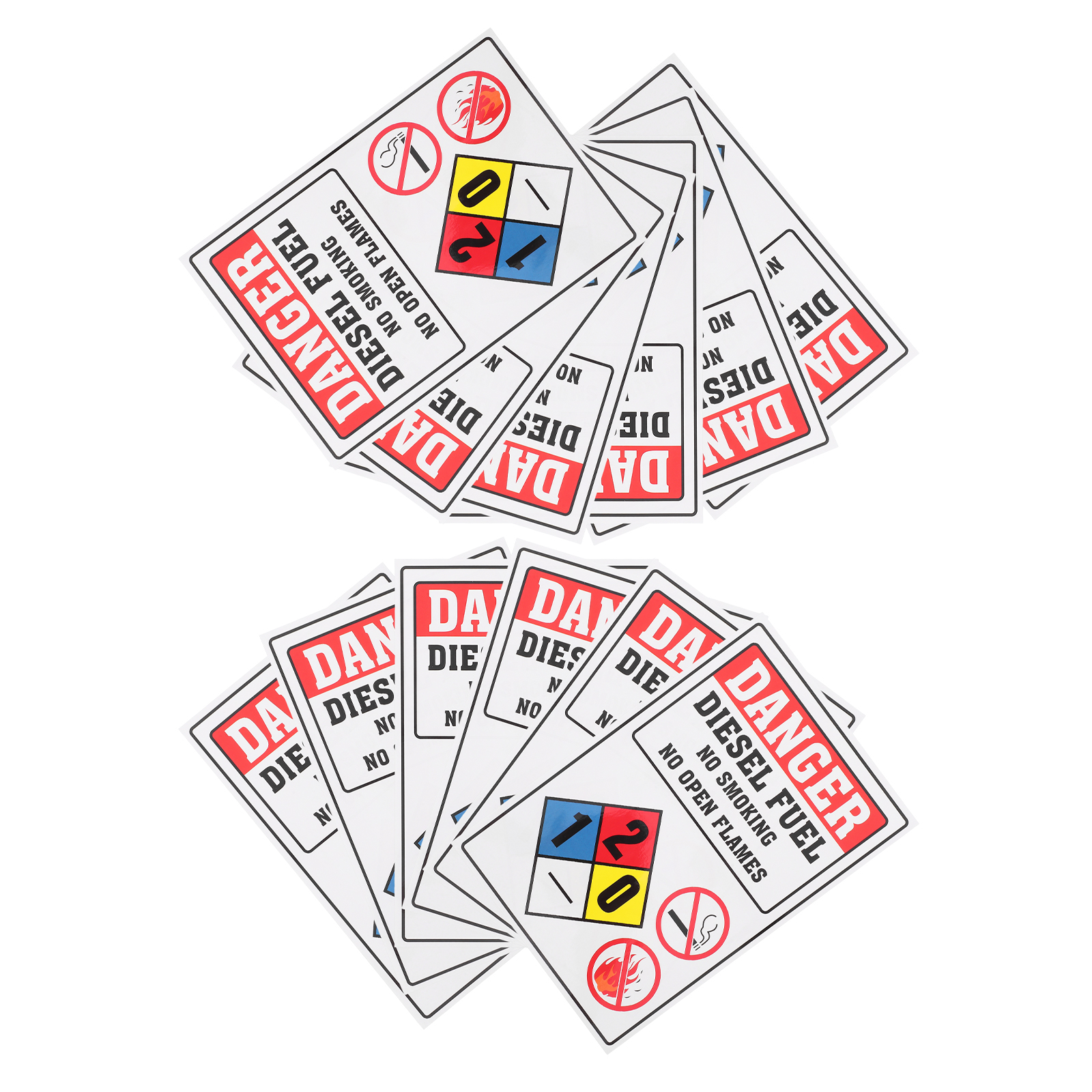OUNONA 12 Sheets Hazardous Stickers Operate Label Fire Work - Walmart.com