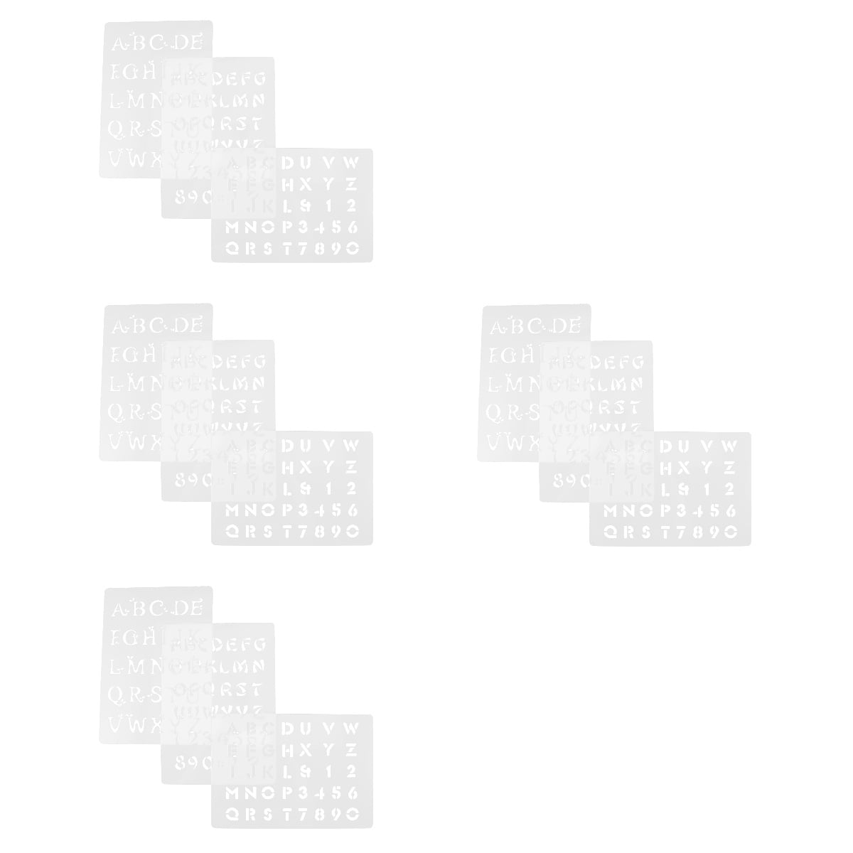 OUNONA 12 pcs Alphabet Letter Stencils Painting Letter Stencil ...