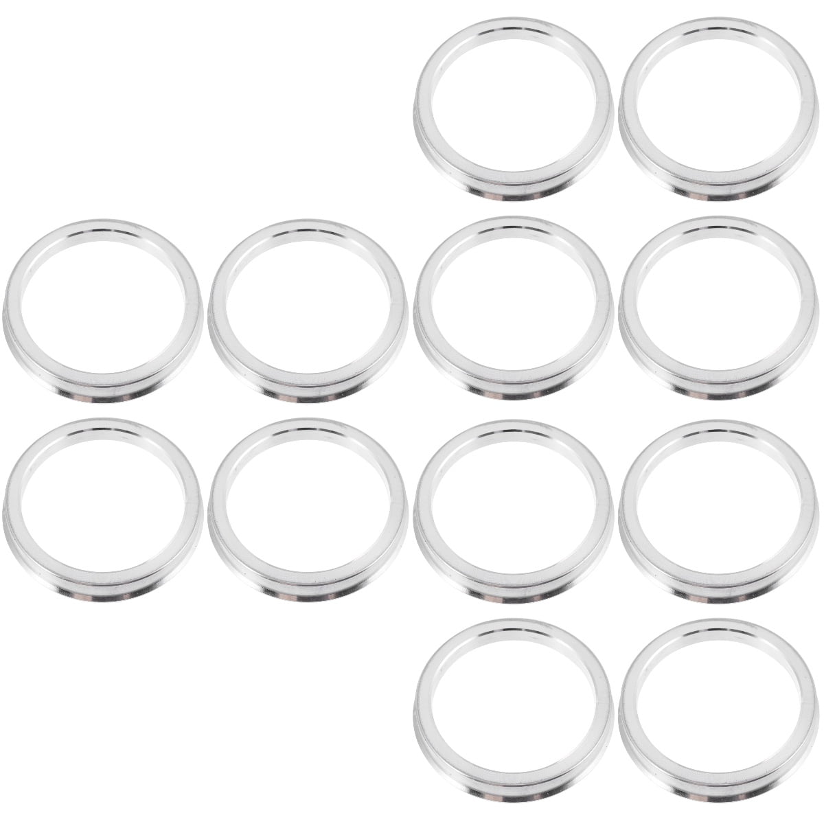 OUNONA 12 pcs Car Aluminum Alloy Hub Centric Rings Vehicle Hub Wheel ...