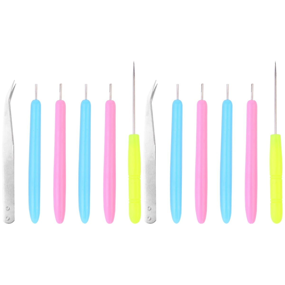 OUNONA 12 pcs DIY Paper Quilling Kit Rolling Pens with Piercer and ...