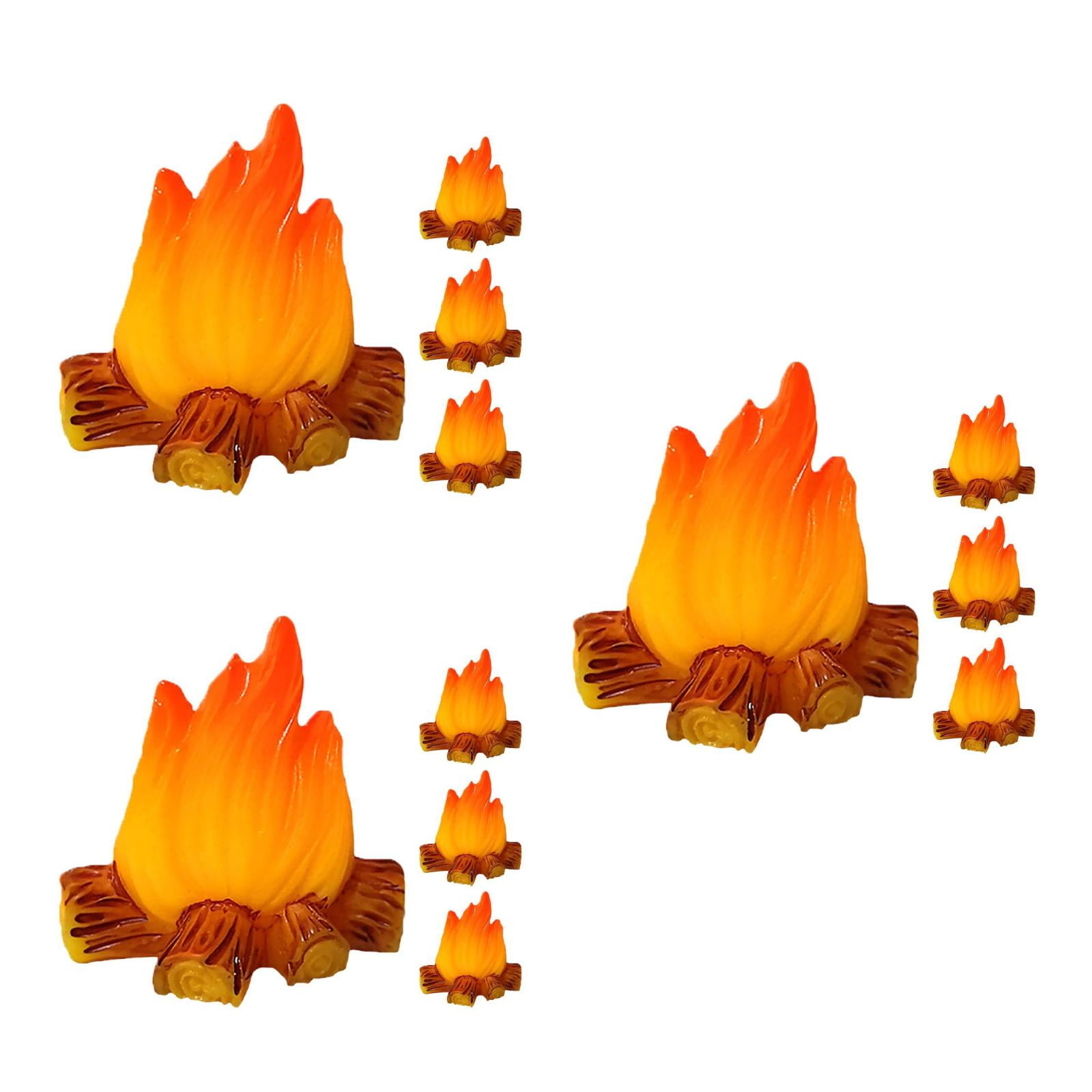 OUNONA 12 pcs Miniature Campfire Fire Ornament Mini Fire Model ...