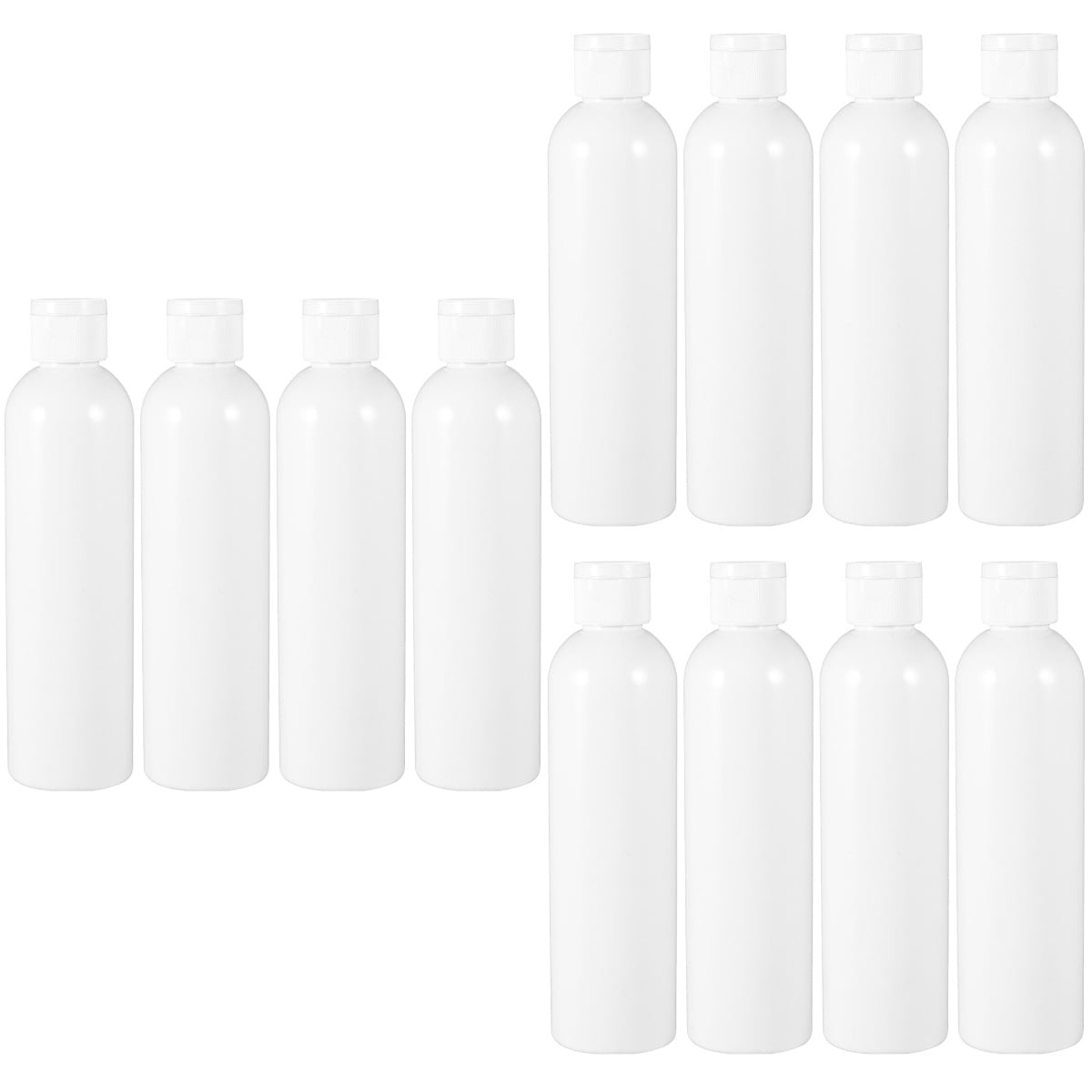 OUNONA 12 pcs Plastic Storage Bottles Lid Containers Subpackaging ...