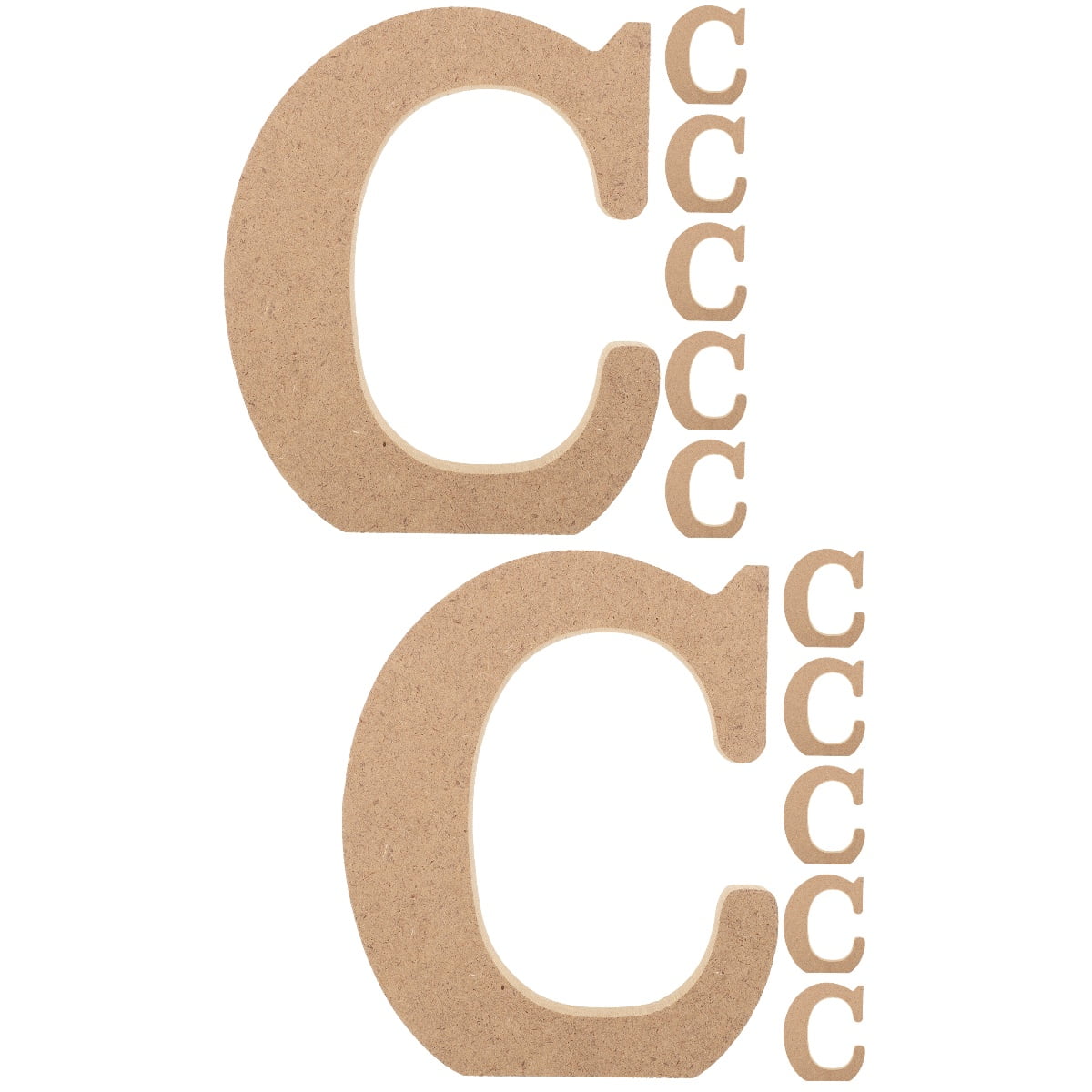 OUNONA 12 pcs Unfinished Blank Wooden Letter C Letter Sign Wall ...