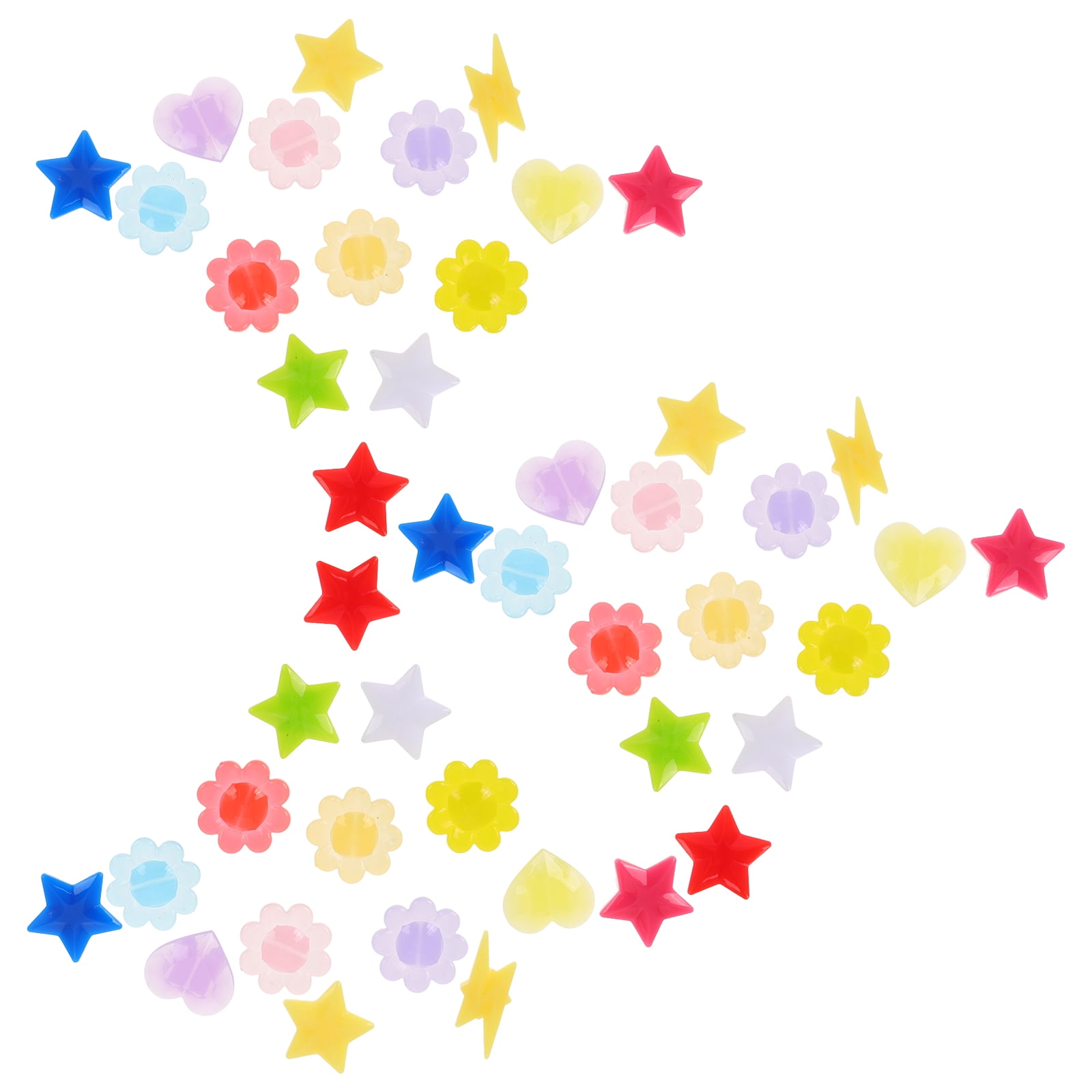 OUNONA 120 Pcs Bike Wheel Spokes Bead Star Clip Bead Heart Bike Spokes ...