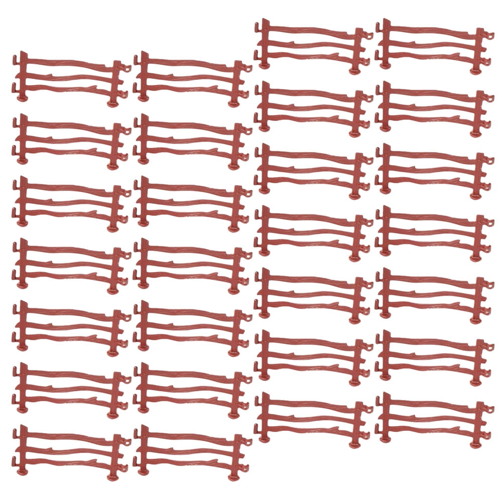 OUNONA 120 Pcs Scale Movable Fence Panel Simulation Fence .5x3.5cm ...