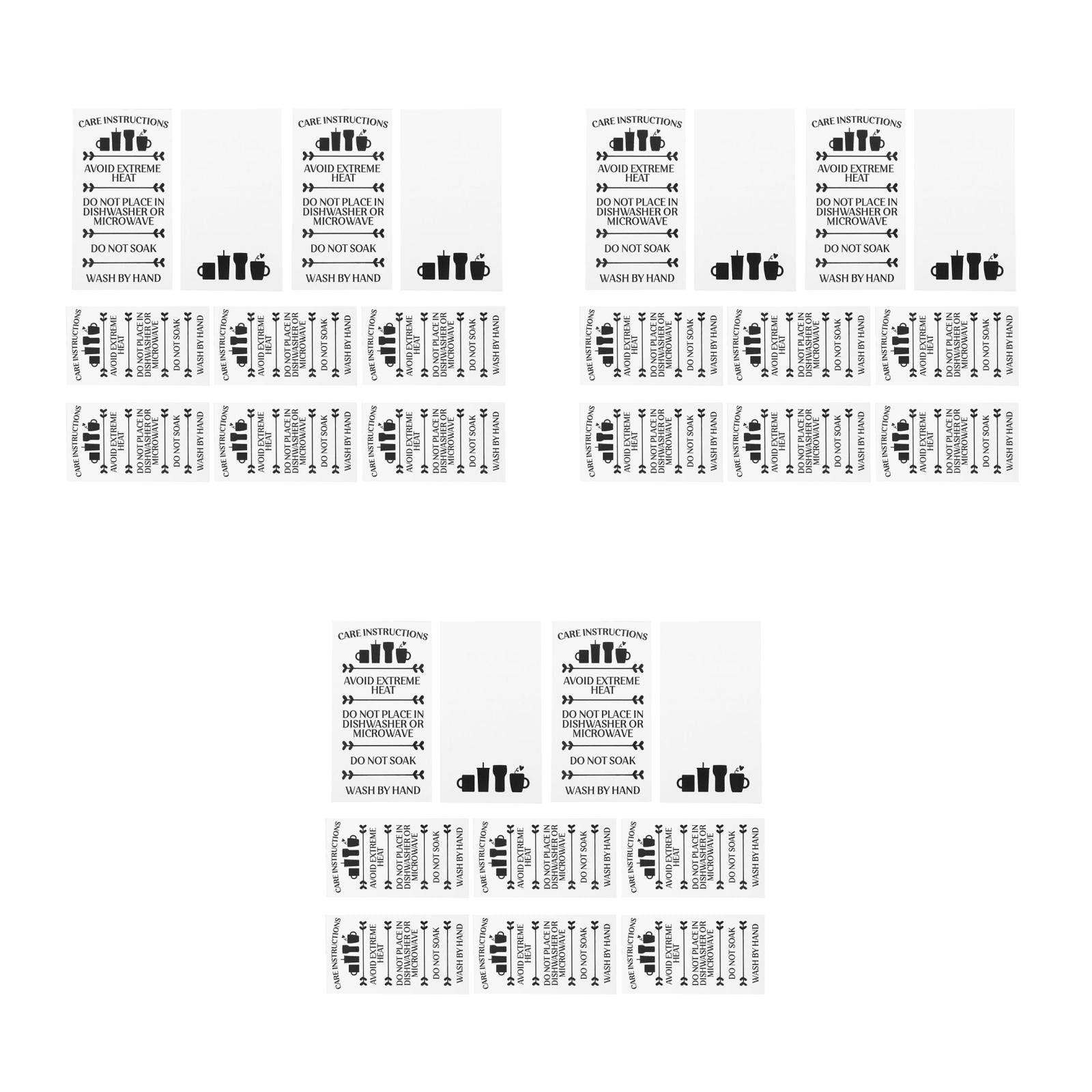 OUNONA 120 pcs Glass Cup Care Instructions Tumbler Maintenance Card ...