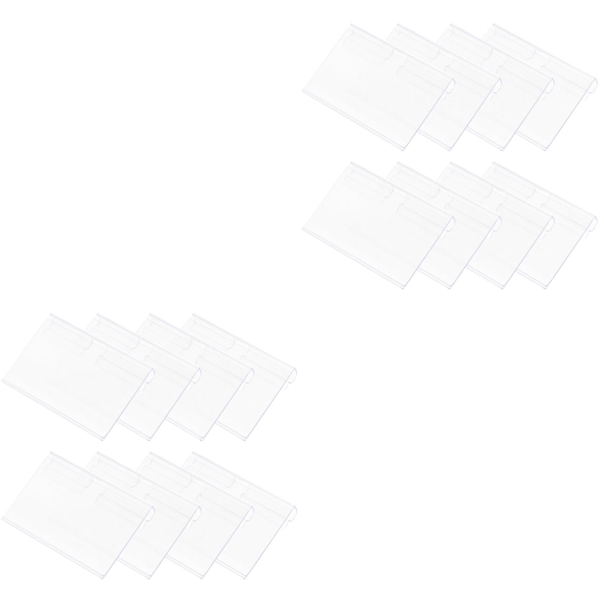 OUNONA 120 pcs Retail Price Label Holders Transparent Sign Holders ...