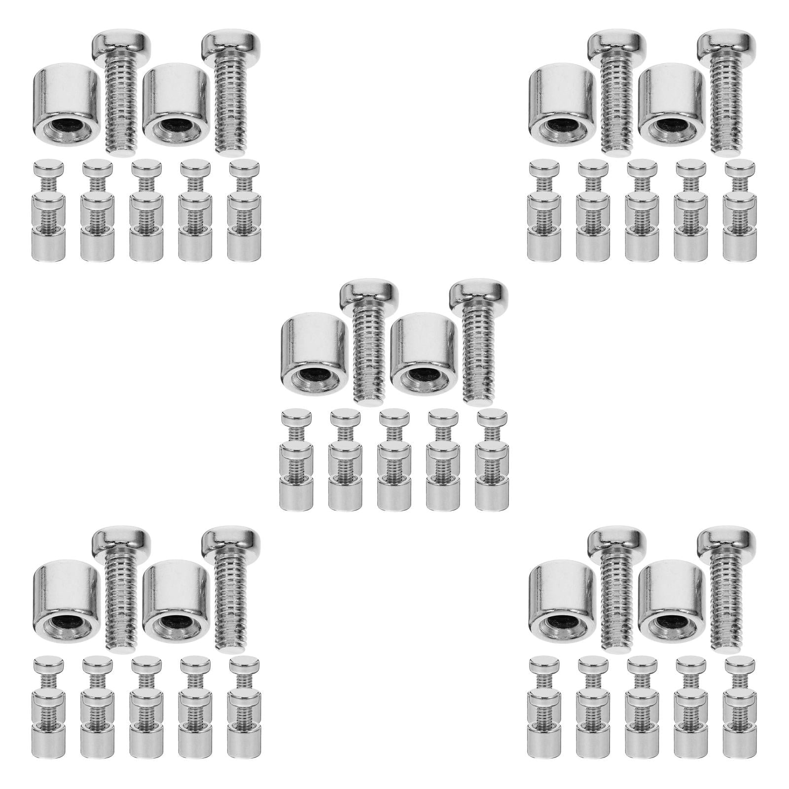 OUNONA 120 pcs Standoff Mounts Glass Sign Standoff Mounting Hardware ...
