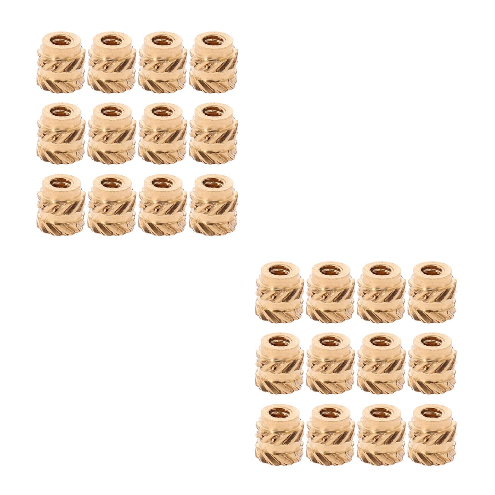 OUNONA 120 pcs Threaded Insert Nuts, Double Helix Pattern Heat Set ...