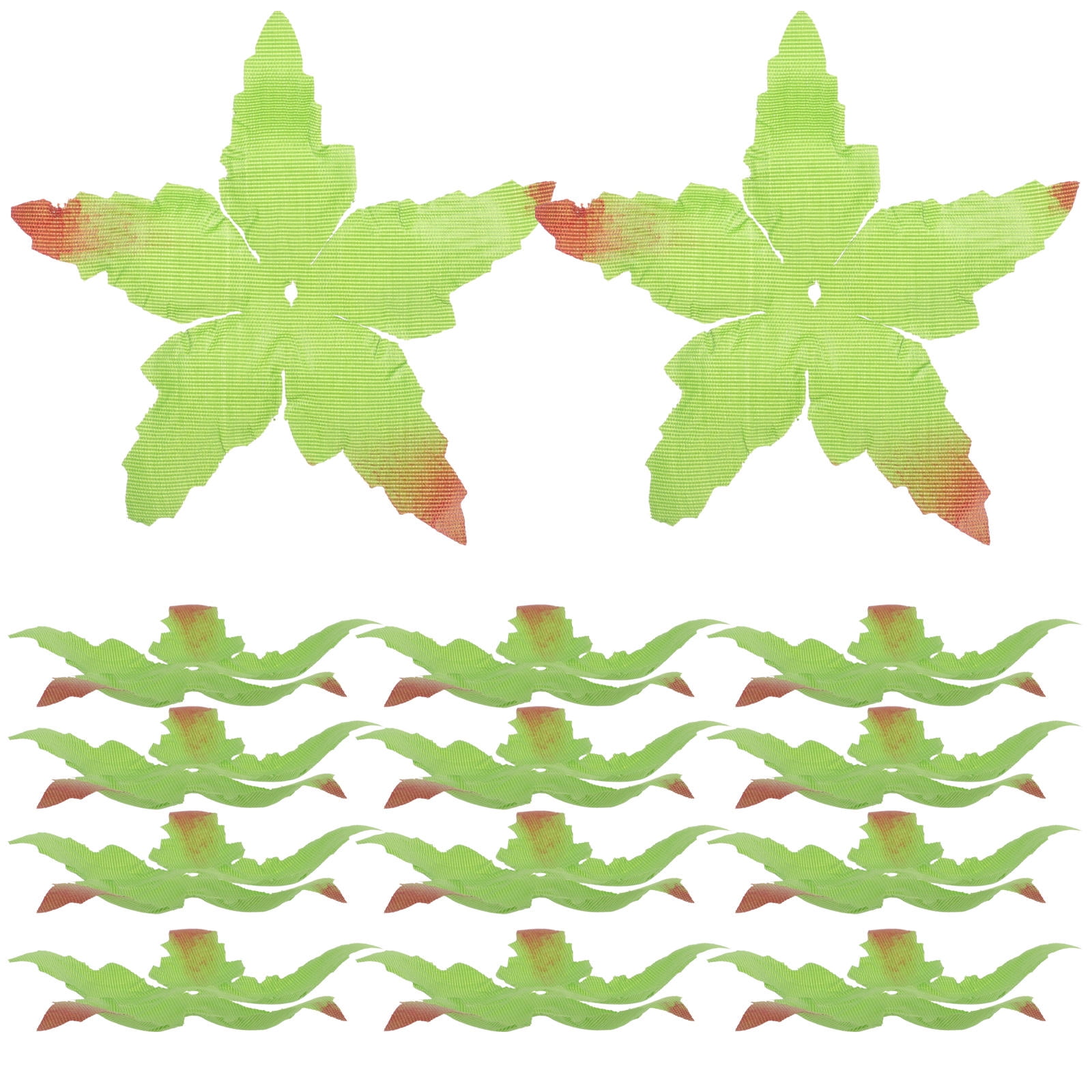 OUNONA 120Pcs Artificial Rose Sepal Green Fabric Leaves for DIY Flower ...