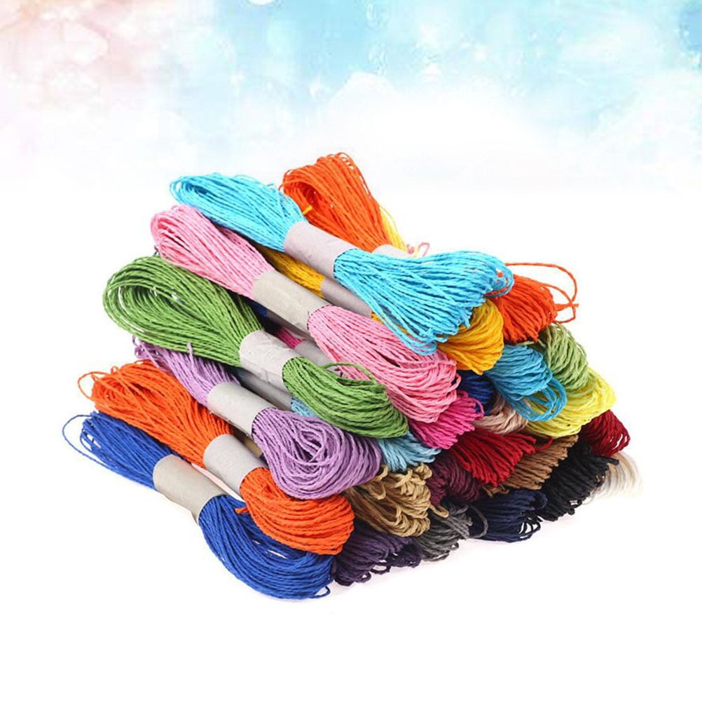 OUNONA 12Pcs Bio-Degradable Paper String Assorted Color Rope for ...