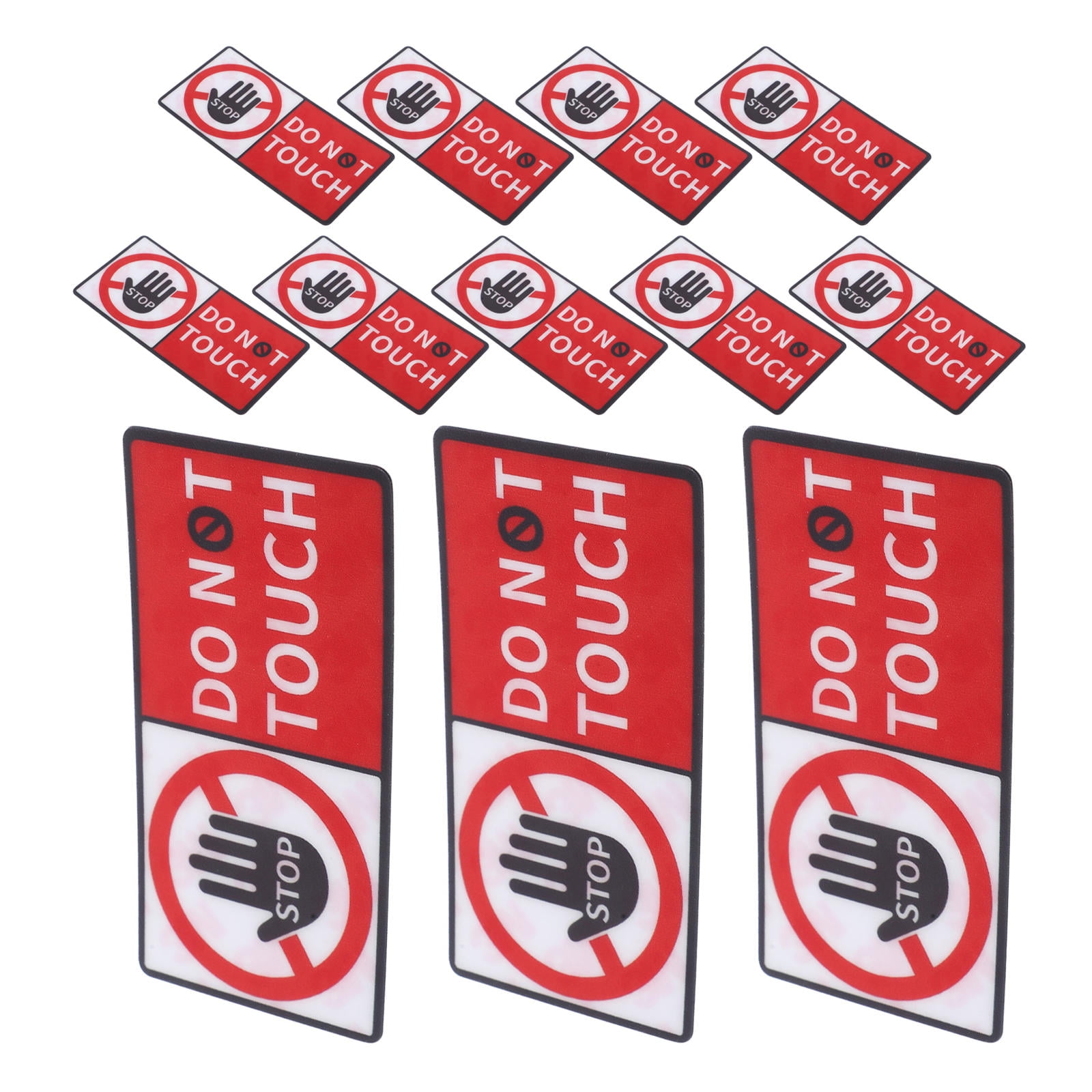 OUNONA 12Pcs Do Not Touch Warning Stickers Self Adhesive Peel and Stick ...