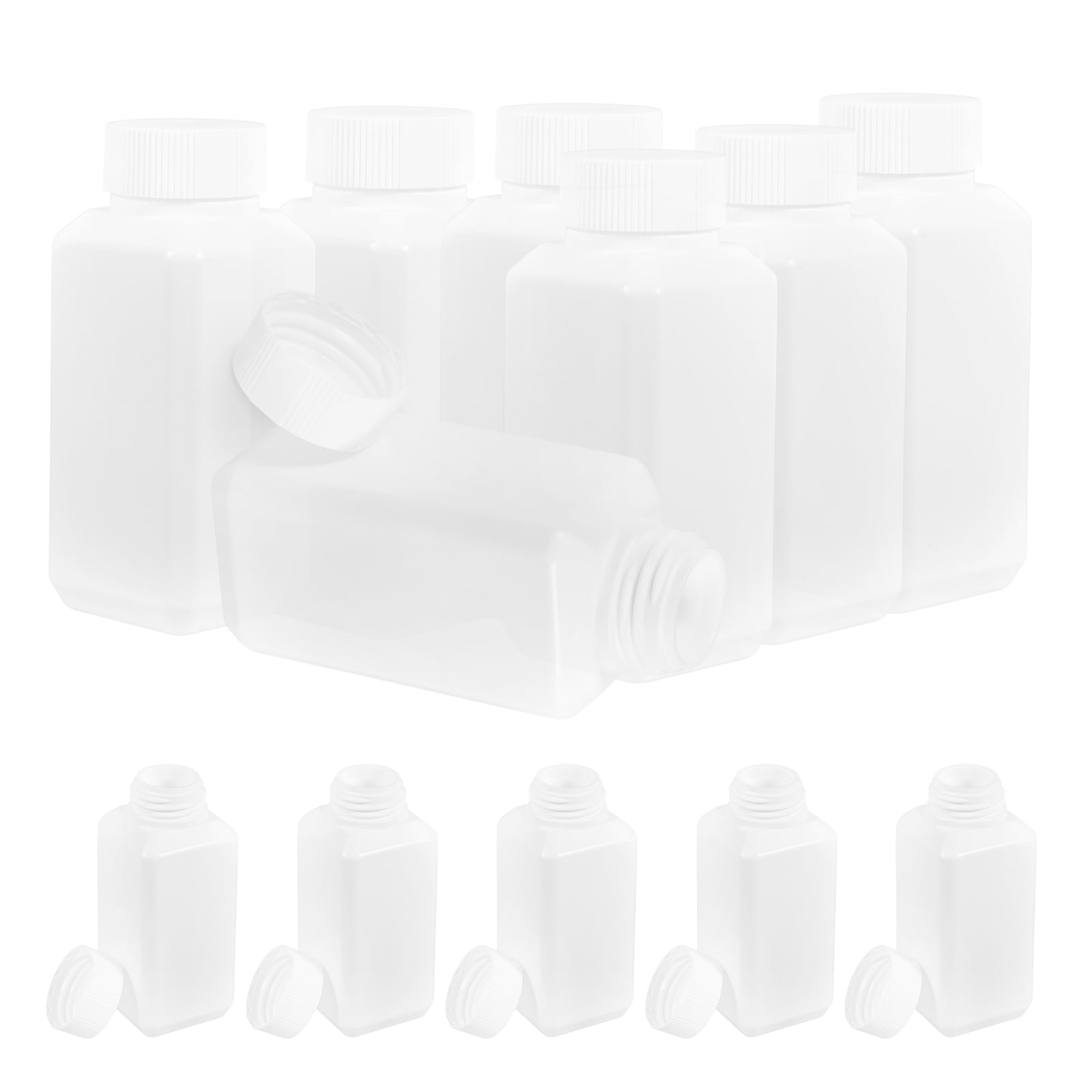 OUNONA 12pcs Empty Reagent Bottles with Cap 100ml Refillable Sample ...