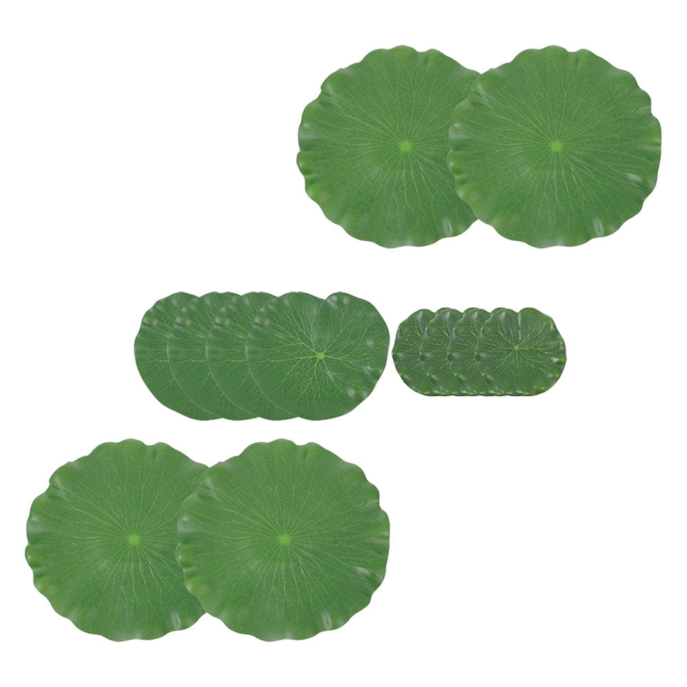 OUNONA 12pcs Floating Lily Pads For Ponds Realistic Lily Pads Leaves ...