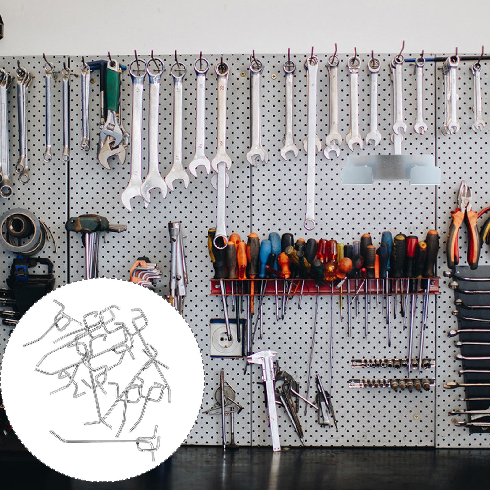 OUNONA 12pcs Heavy Duty Pegboard Hooks Metal Peg Board Tool Holders ...