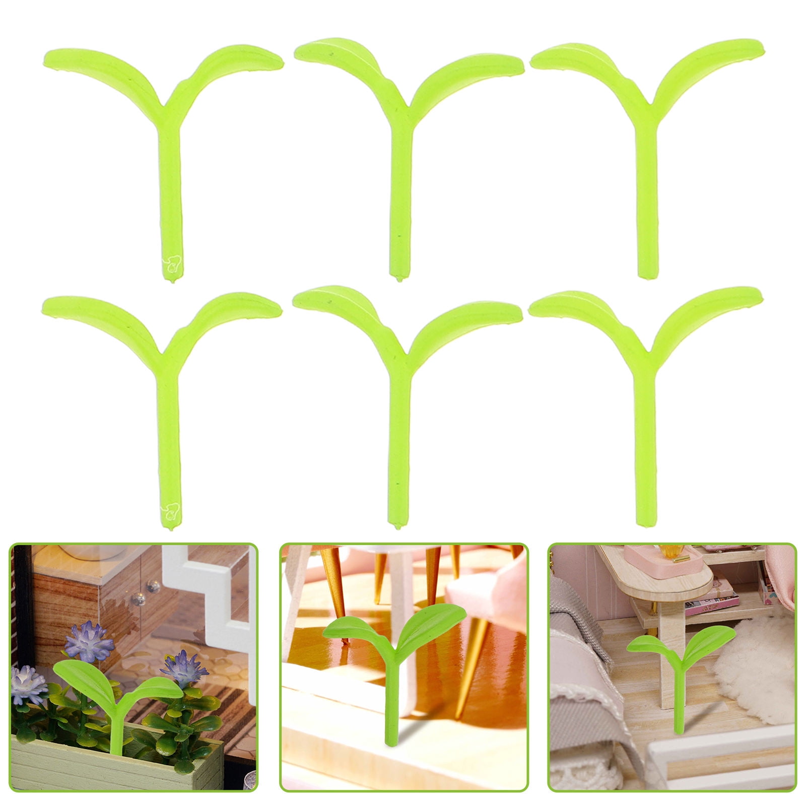 OUNONA 12pcs Miniature Fake Plant For Micro Landscape Simulation Plants ...