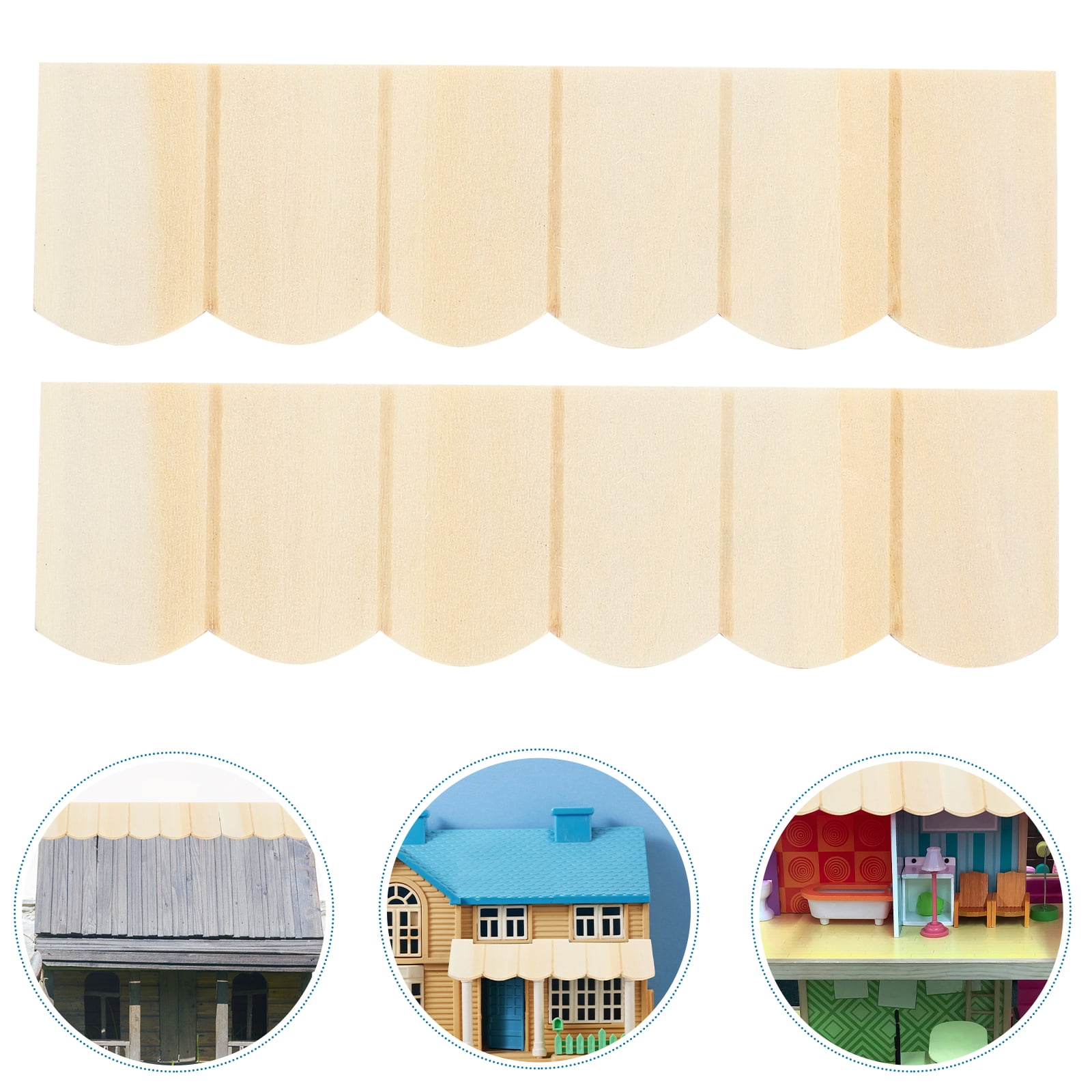 OUNONA 12pcs Miniature Tile Model Miniature Tiles Roof Tiles Dollhouse ...