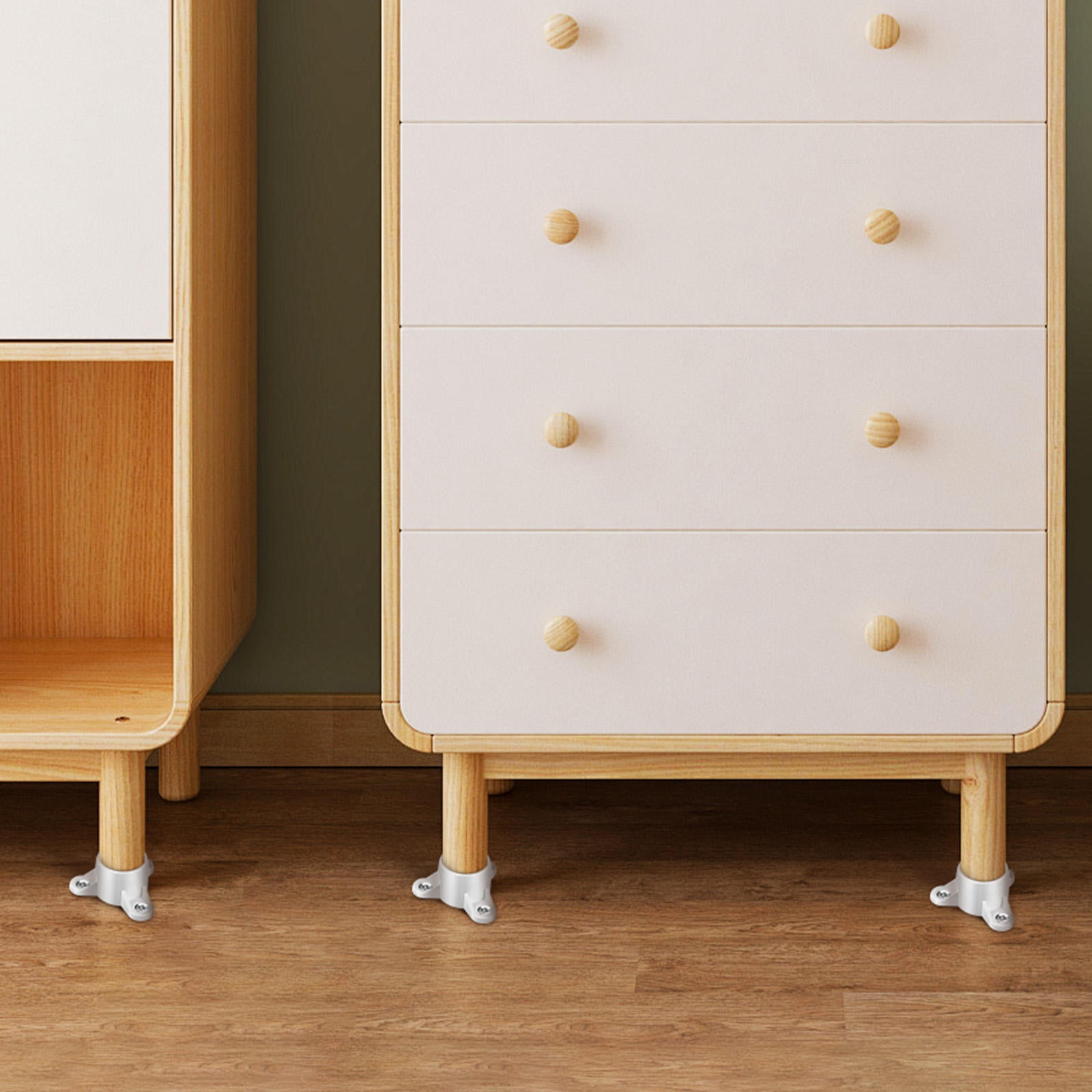 OUNONA 12pcs Pvc Flange Table Leg Fittings Table Leg Cap Inserts ...