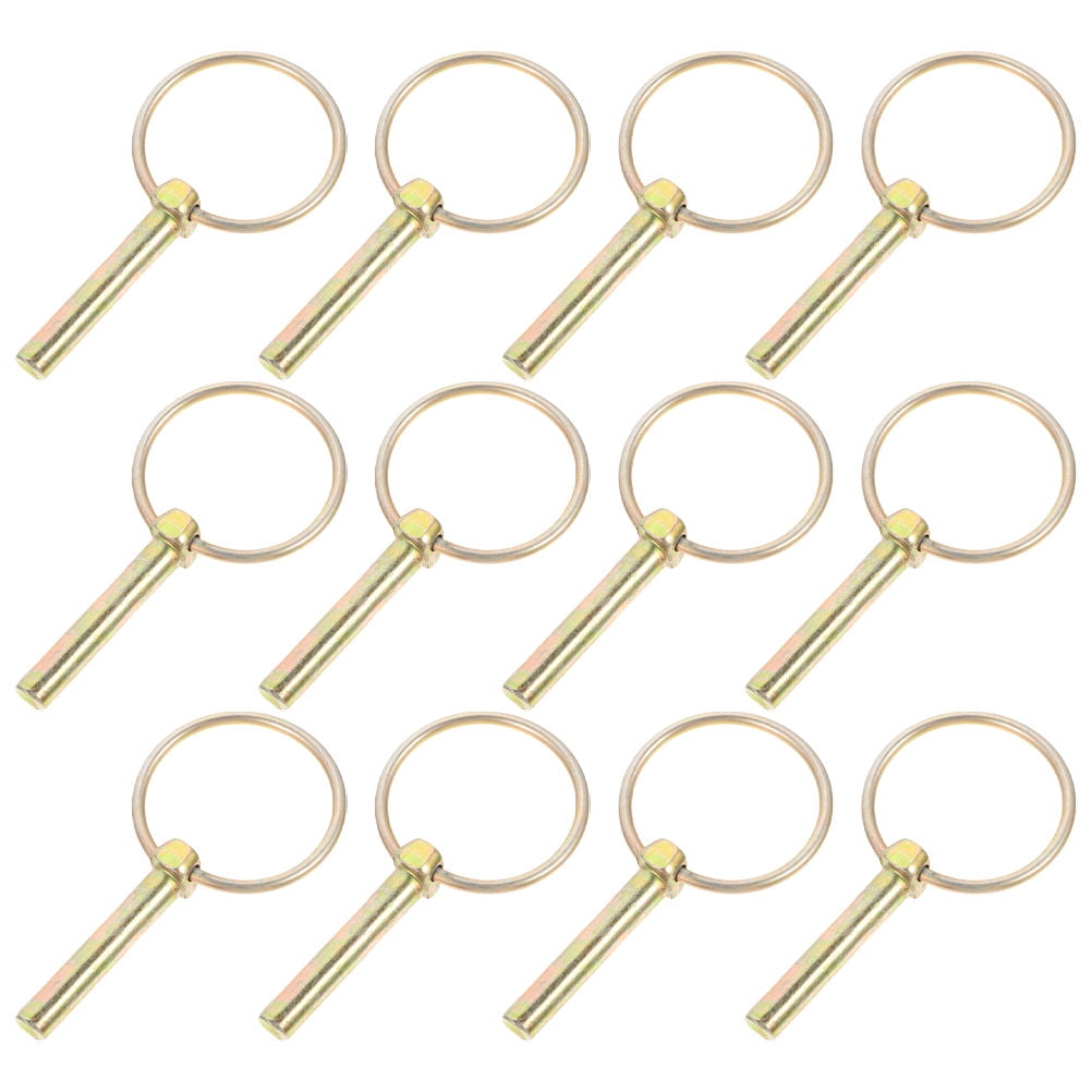 OUNONA 12pcs Zinc Plated Safety Hitch Pins With Rings Heavy Duty Linch ...