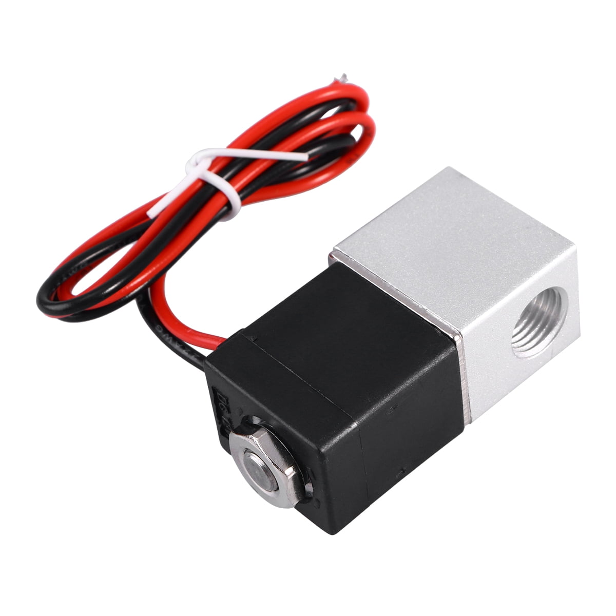 Black Aluminum Alloy Control Valve for Inlet Normally Closed DC 12V 1/8 ...