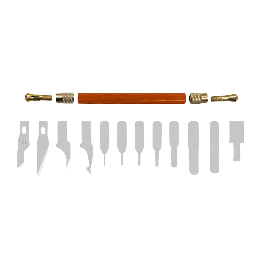 OUNONA 13-Piece Carving Craft Set with Cutting, Engraving, Stencil ...
