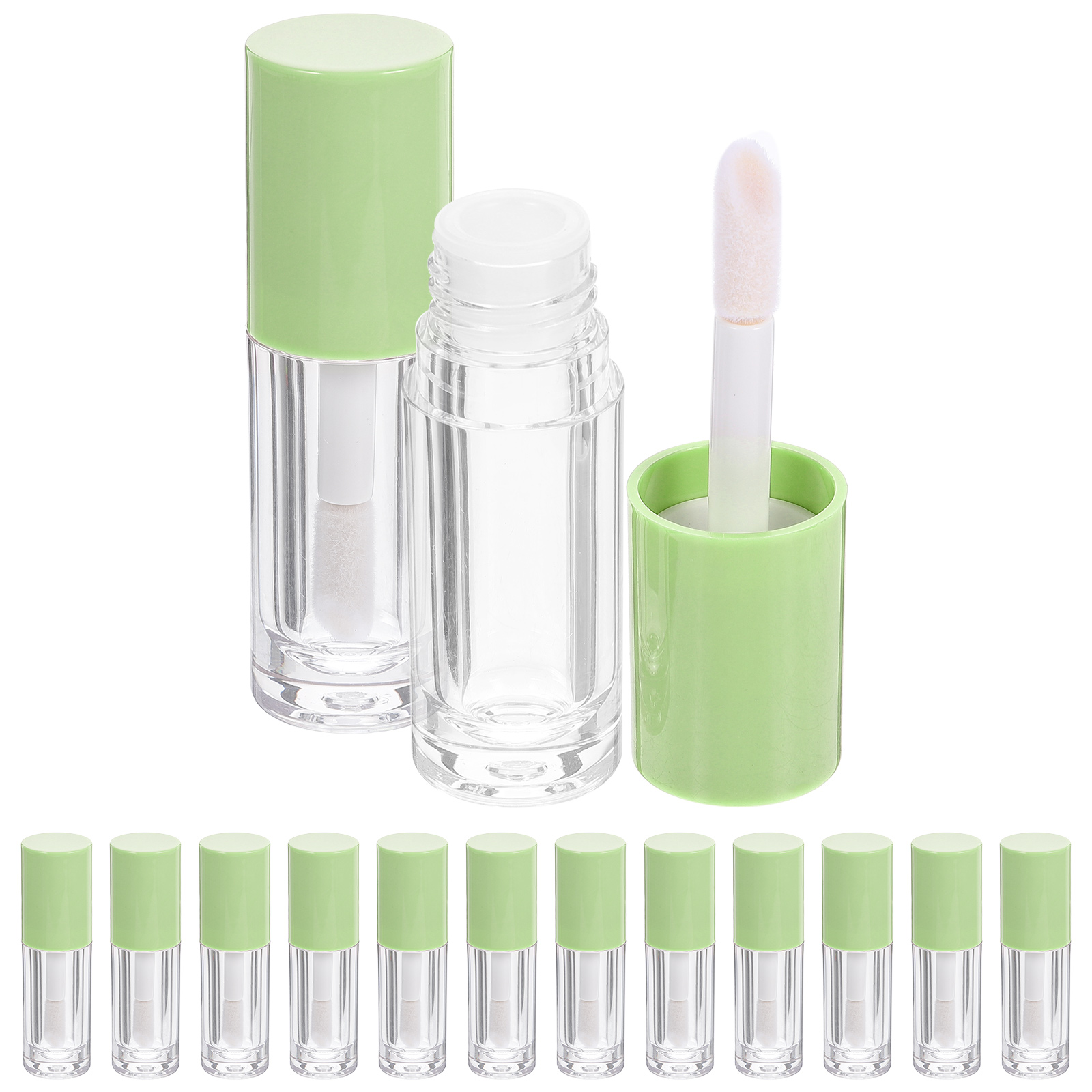 OUNONA 14 Pcs Lip Gloss Containers with Wand Empty Tubes Bottles Green ...