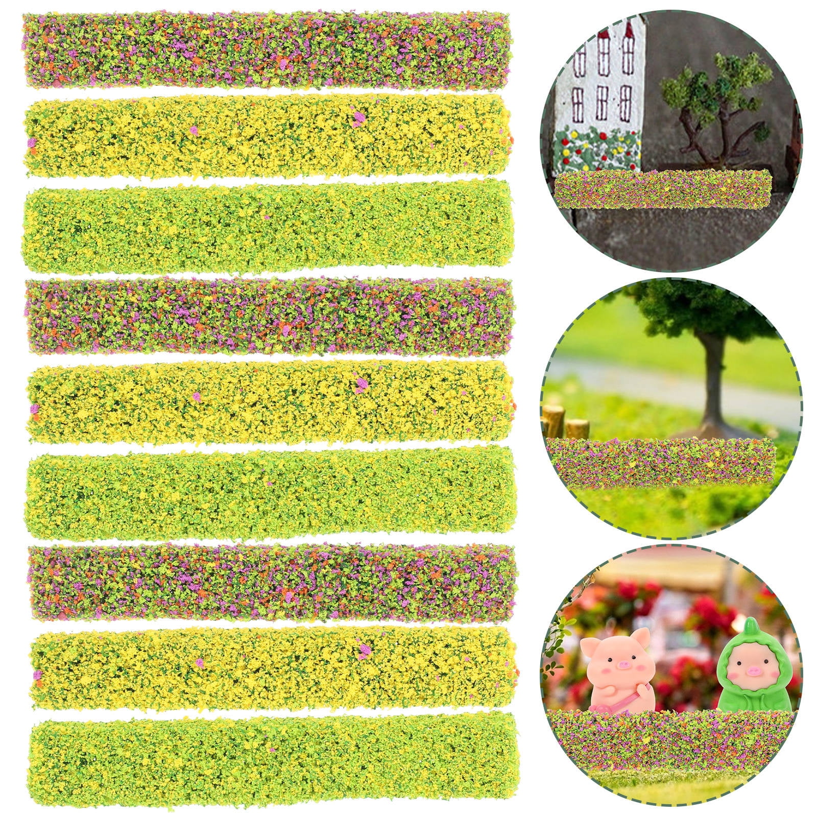 OUNONA 15 PCS Garden Edging Border DIY Shrub Cluster Landscape Model ...