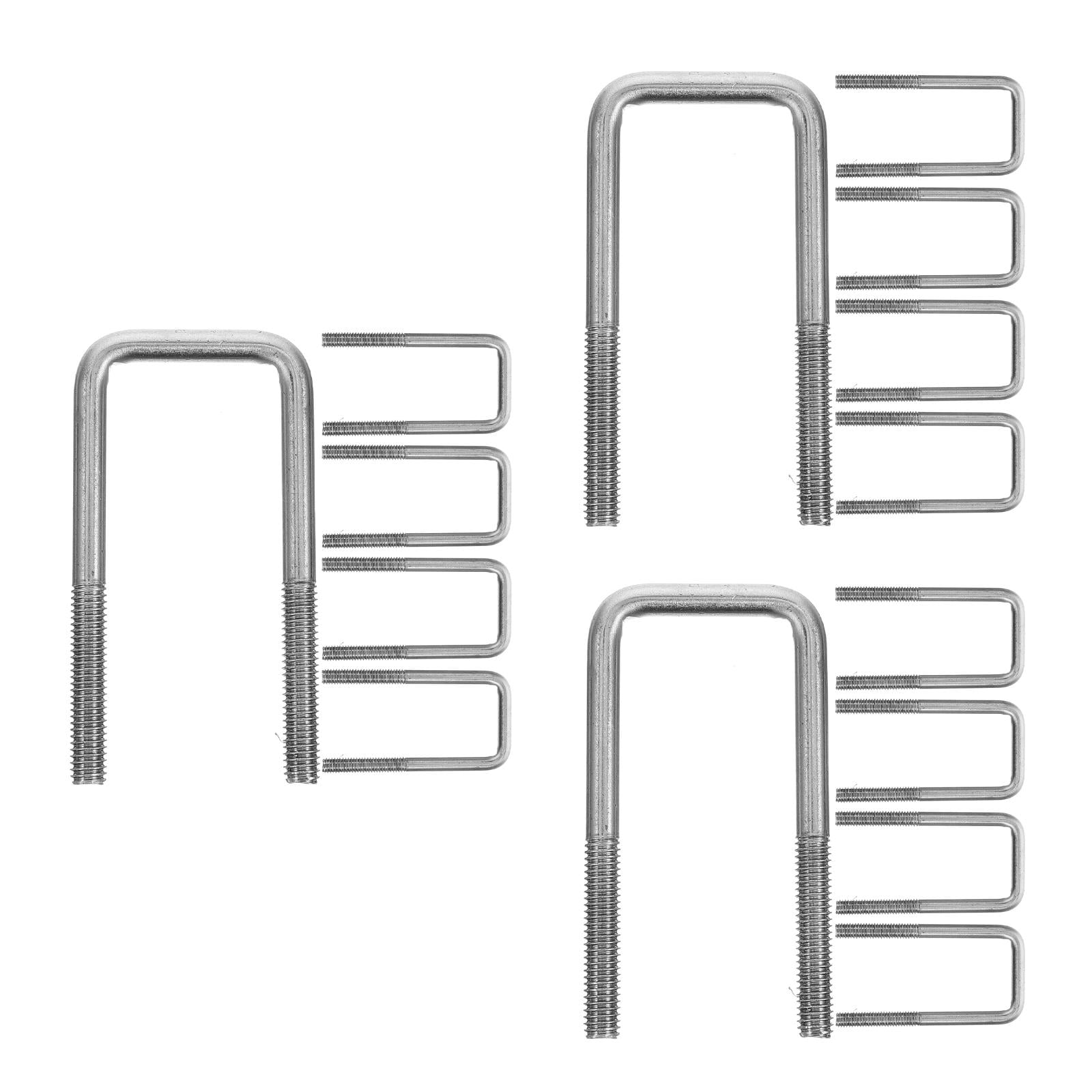 OUNONA 15 PCS Heavy Duty Stainless Steel U-Bolts Square U-Bolt Clamp ...