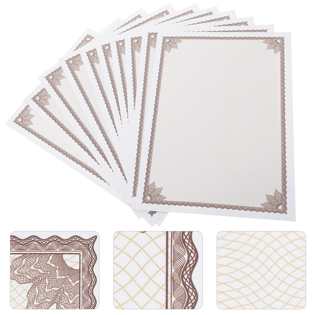 OUNONA 15 Sheets Recognition Certificate Paper Blank A4 Certificate ...