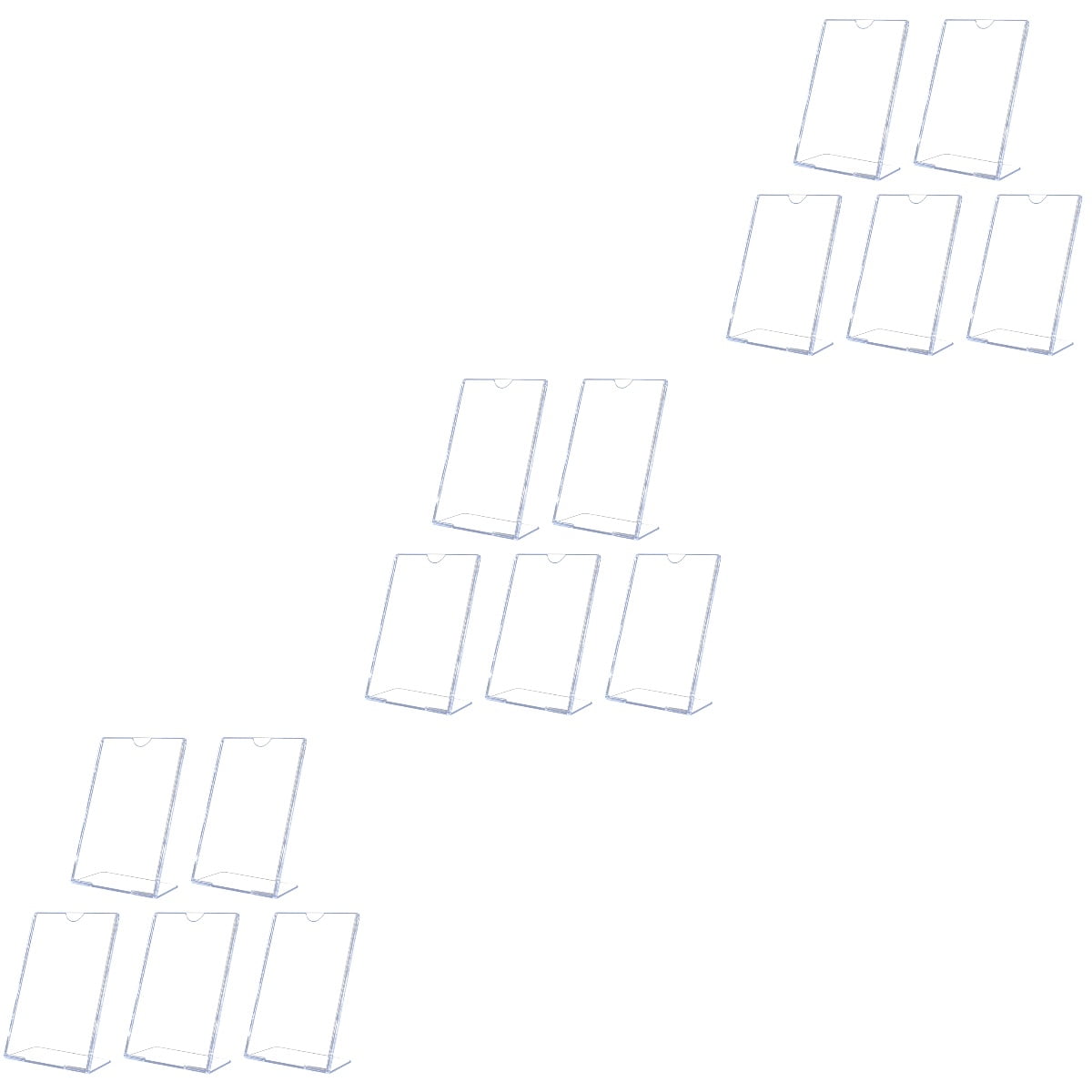 OUNONA 15 pcs L Shape Slanted Sign Holders Desktop Photo Paper Menu ...