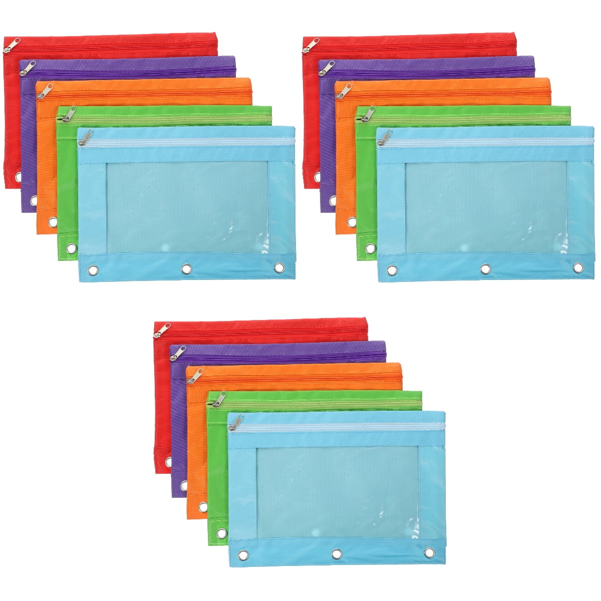 OUNONA 15 pcs office Binder Pouches Binder Pens Pocket Binder Pencil ...