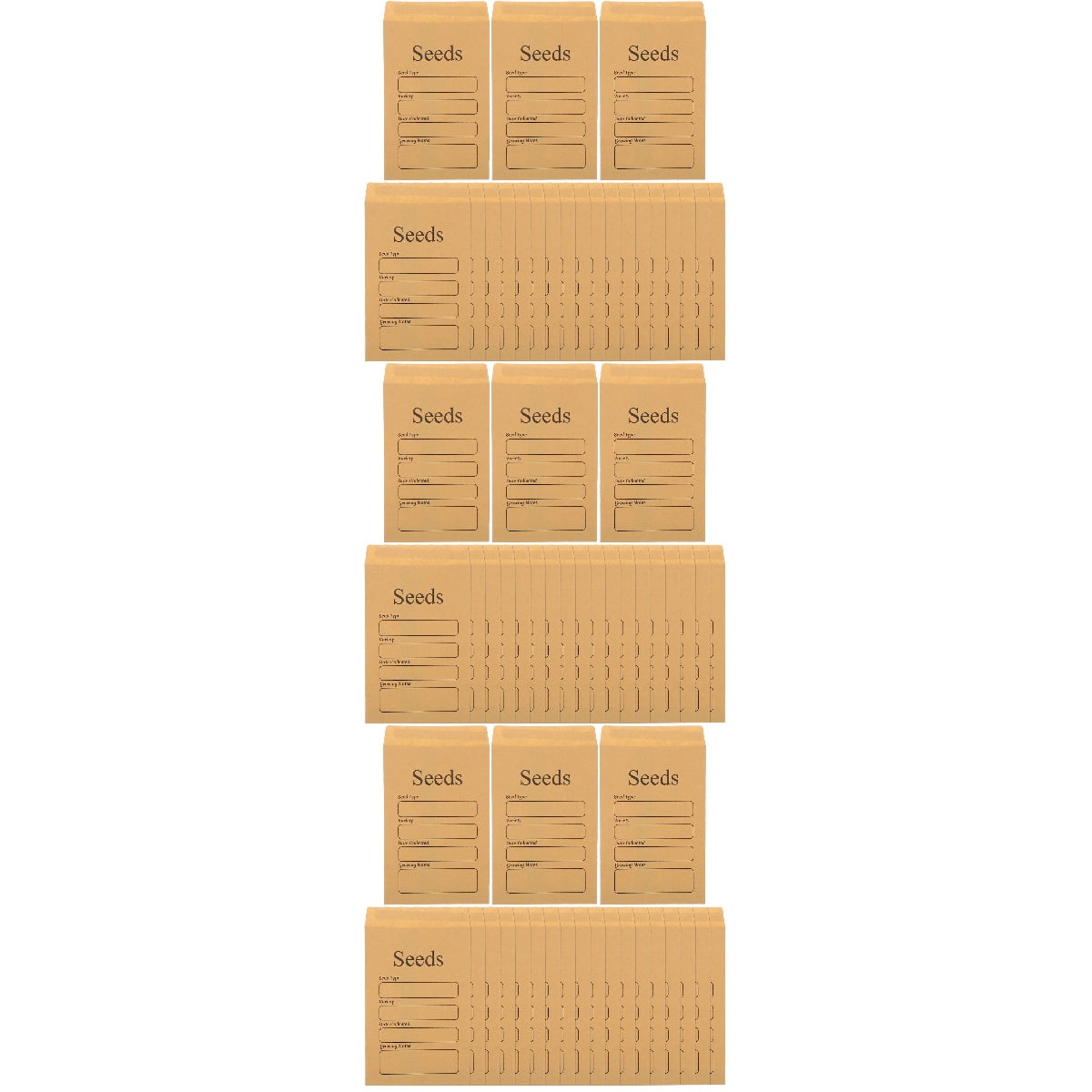 OUNONA 150 Pcs Paper Seeds Envelopes Mini Packets Storage Paper Bags ...