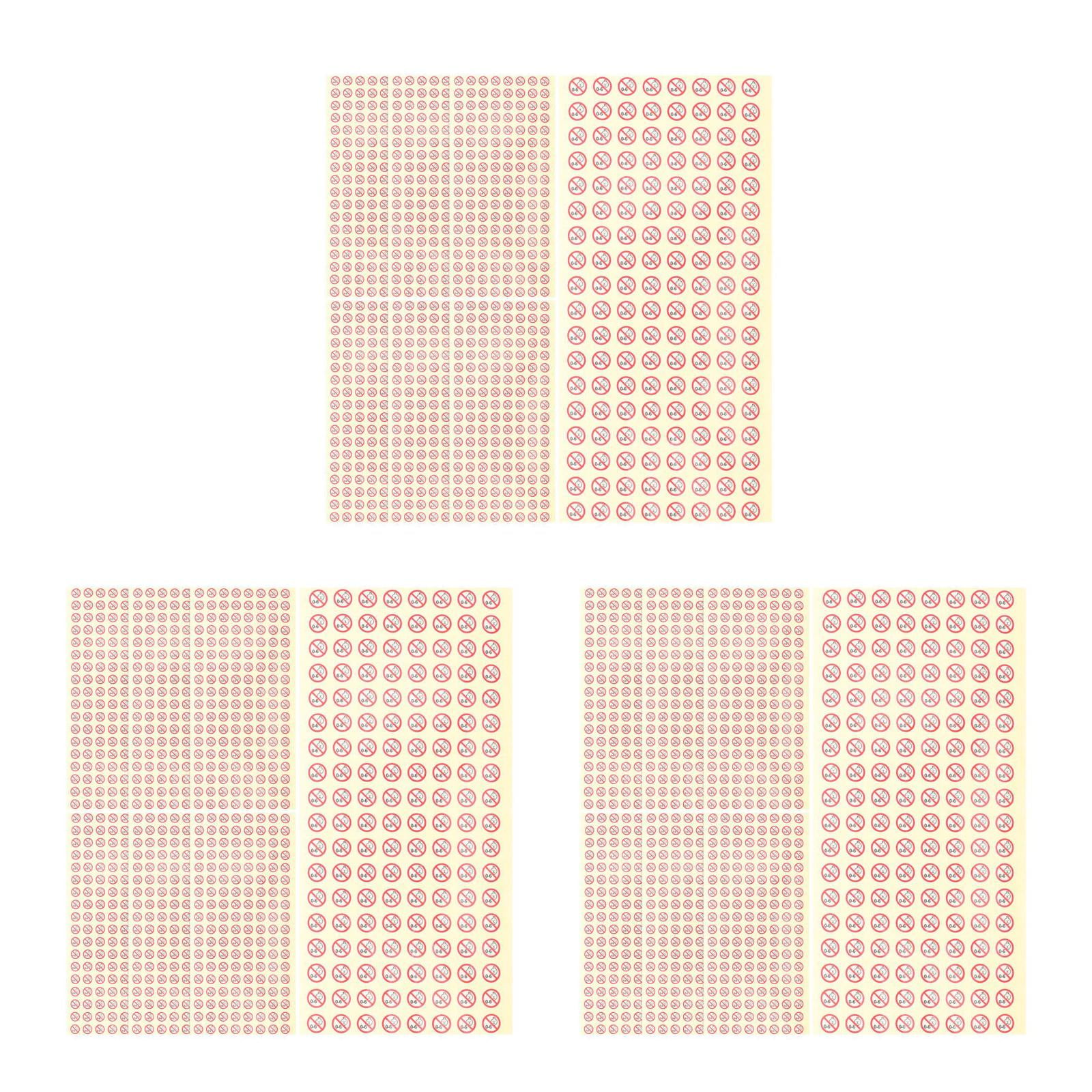 OUNONA 1500 pcs Self-Adhesive Warning Decals for Toys and Food Baby ...