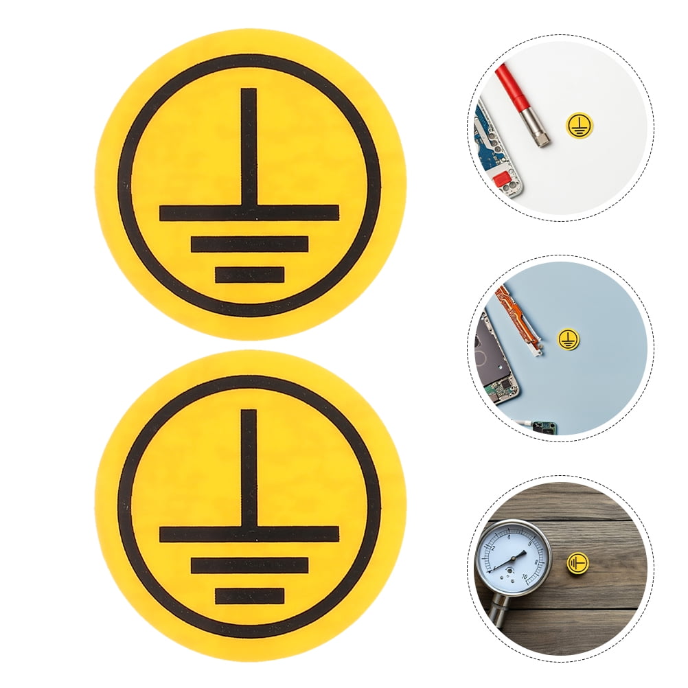 OUNONA 15Pcs Earth Ground Warning Sticker Labels Self Adhesive ...