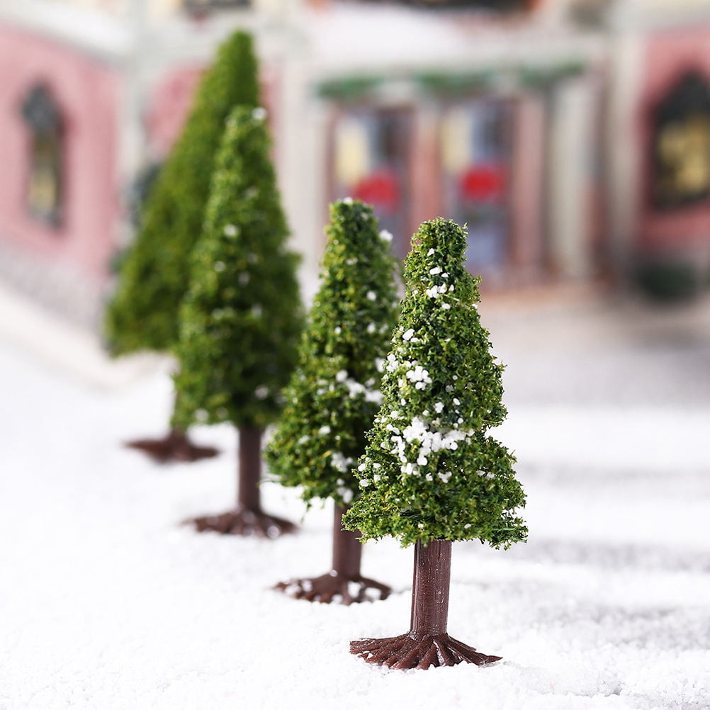 OUNONA 15Pcs Pine Tree Model For Diy Scenery And Track Scene Accessory ...