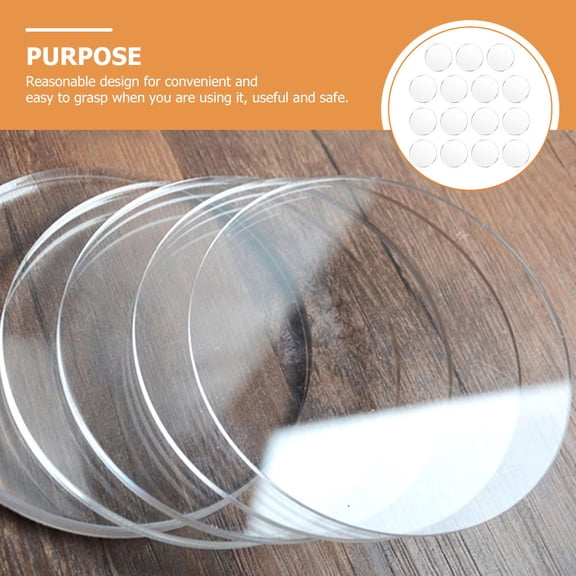 Round Acrylic Discs in Clear and Black for Arts Crafts and Sewing