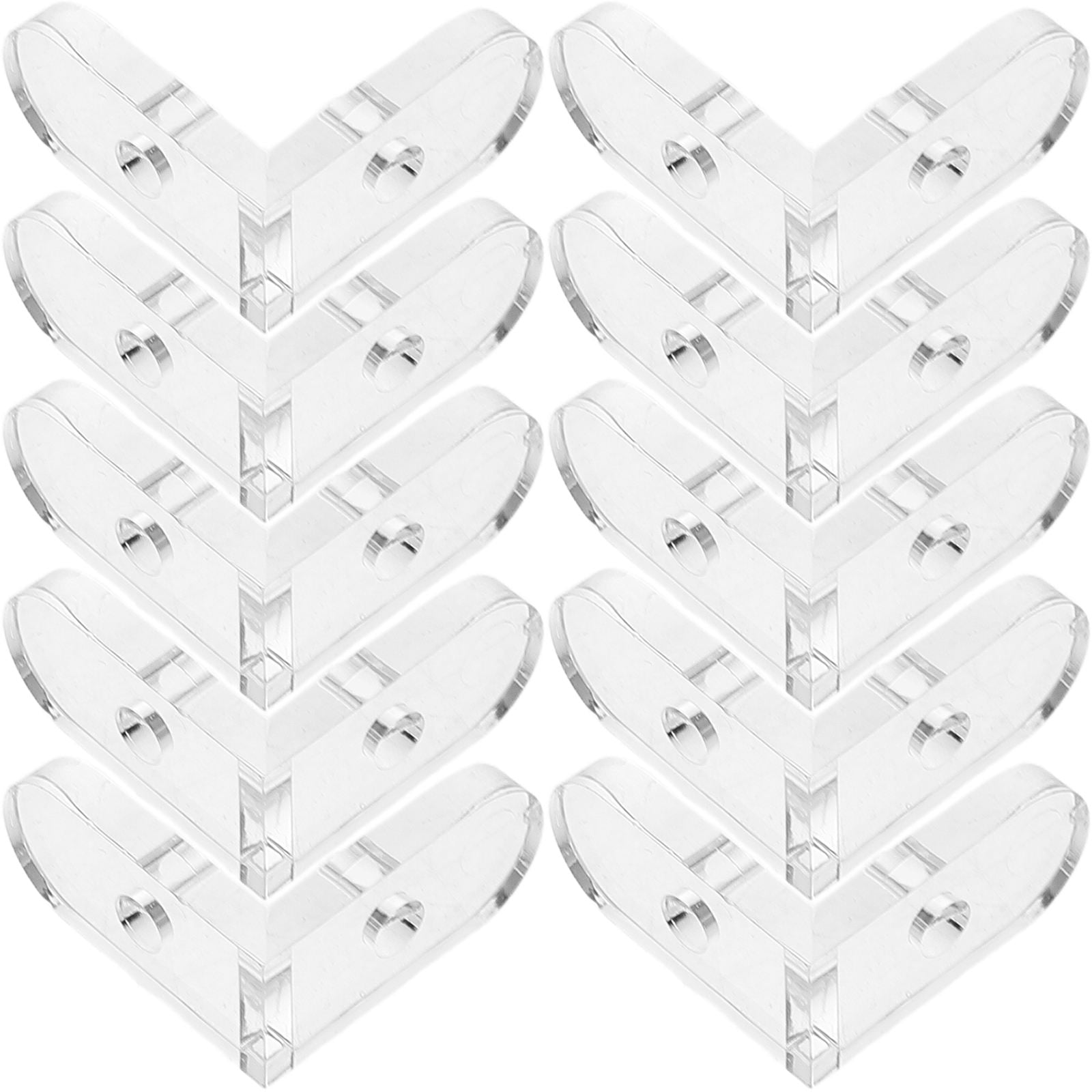 OUNONA 15pcs Clear Corner Braces L Bracket No Drill Window Box Acrylic ...