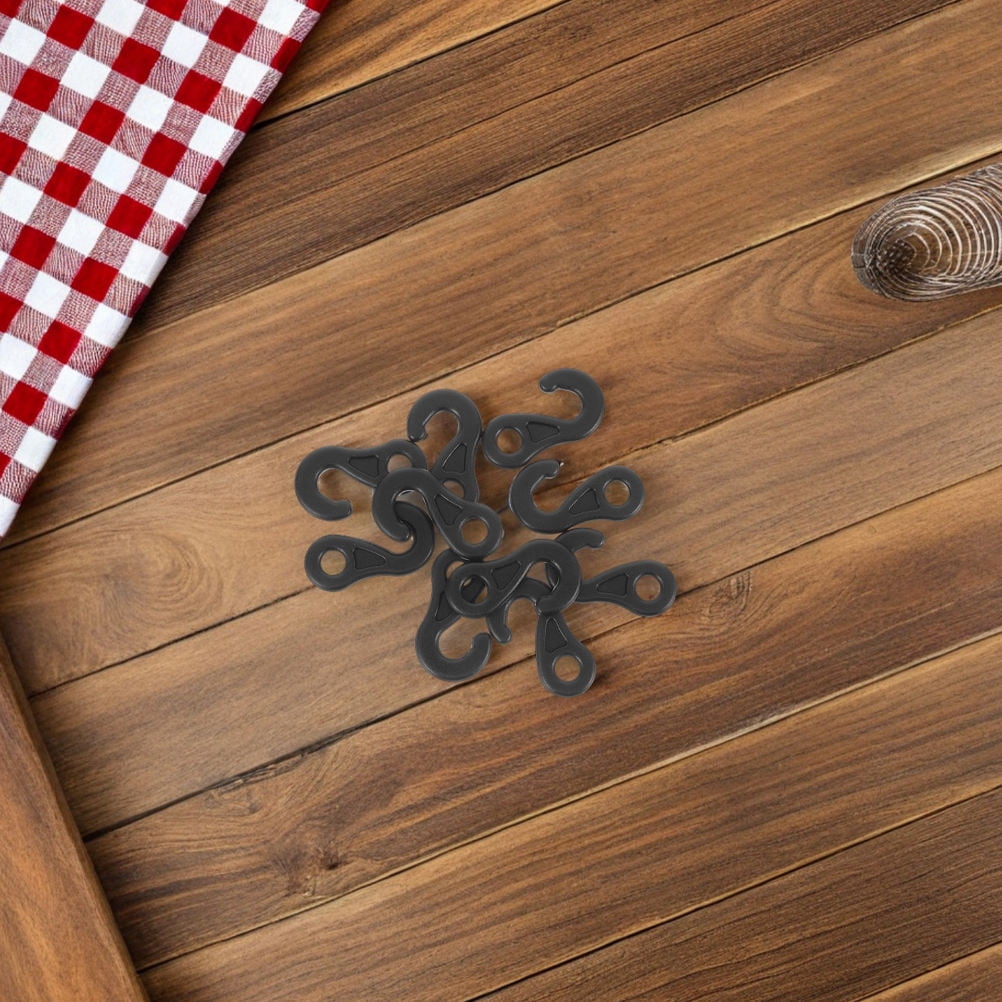 OUNONA 15pcs Outdoor Tent Hooks Set Lightweight Plastic Hanging Hooks ...