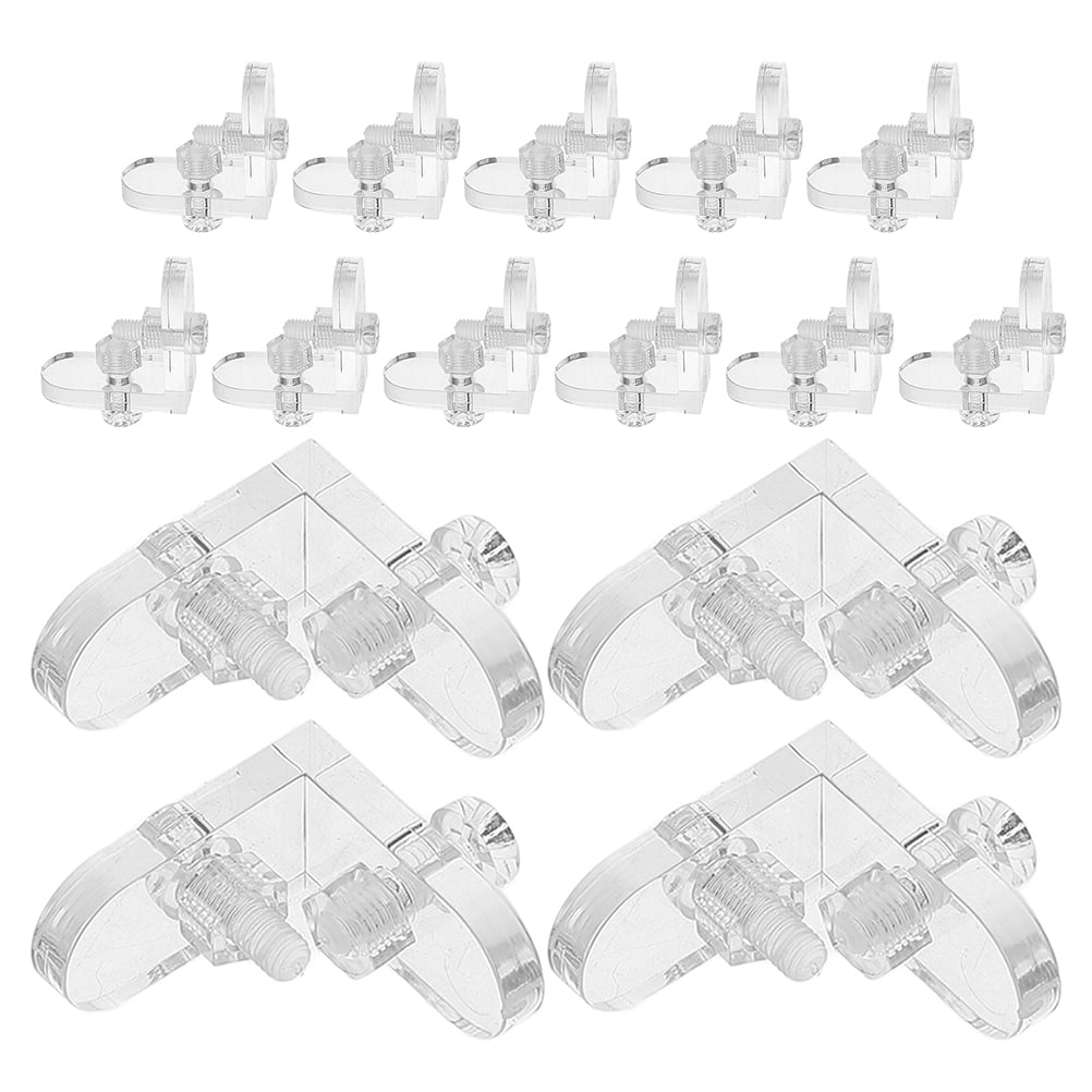 OUNONA 15pcs Transparent Acrylic Corner Brackets for Display Boxes ...