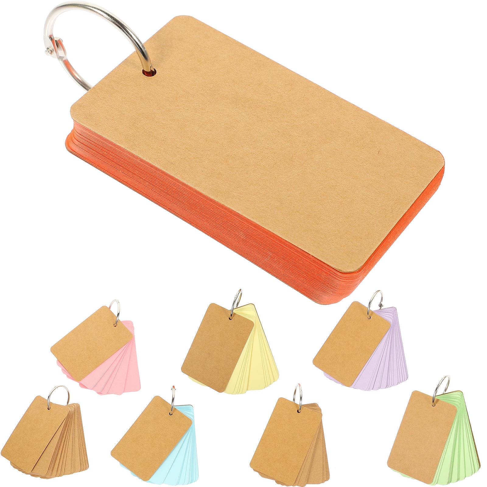 OUNONA 16 Pcs Small Note Cards Kraft Cardstock Flash Cards Blank Diy ...